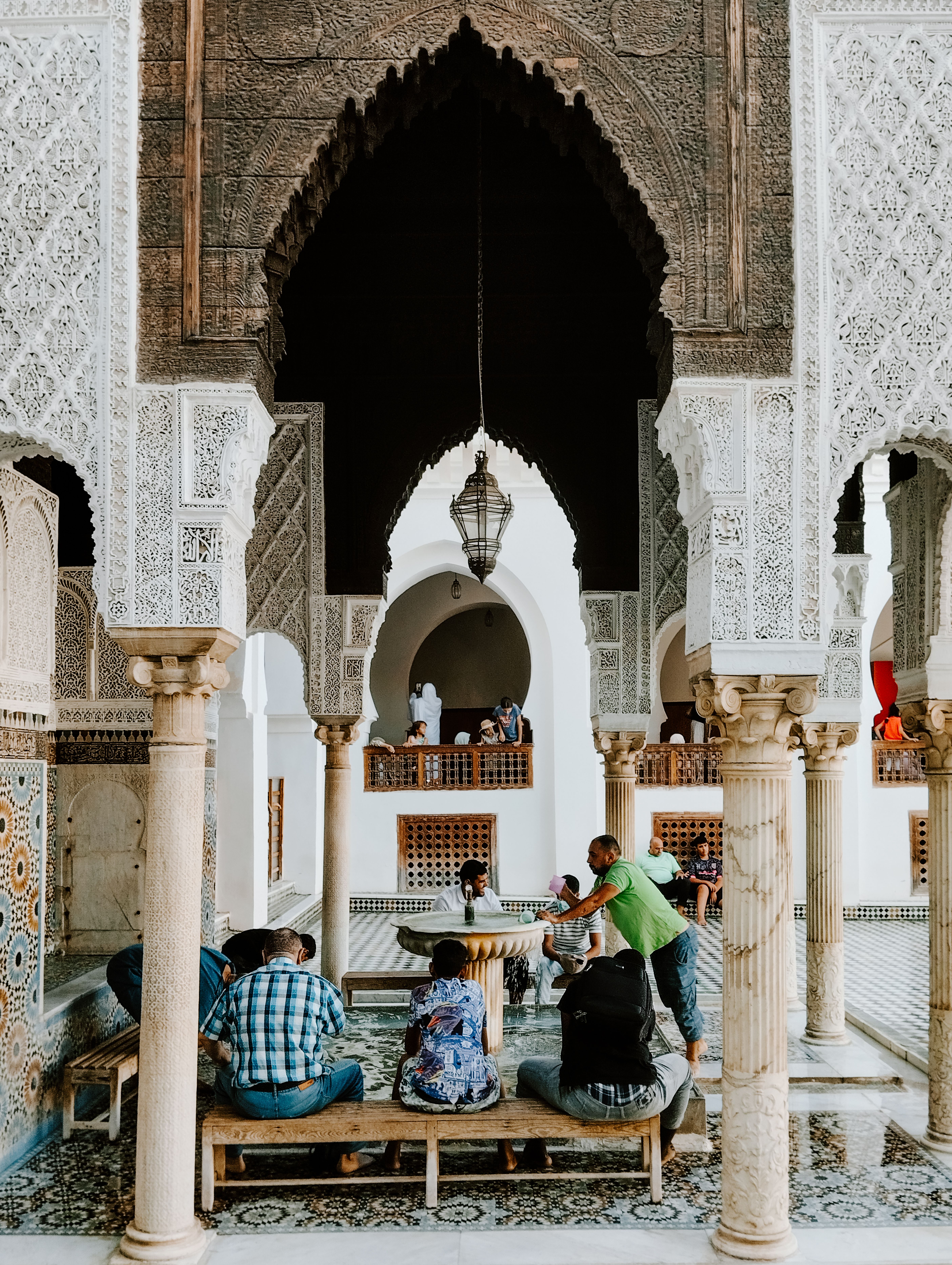 Moroccan Courtyard Gathering in Fes Medina · Free Stock Photo