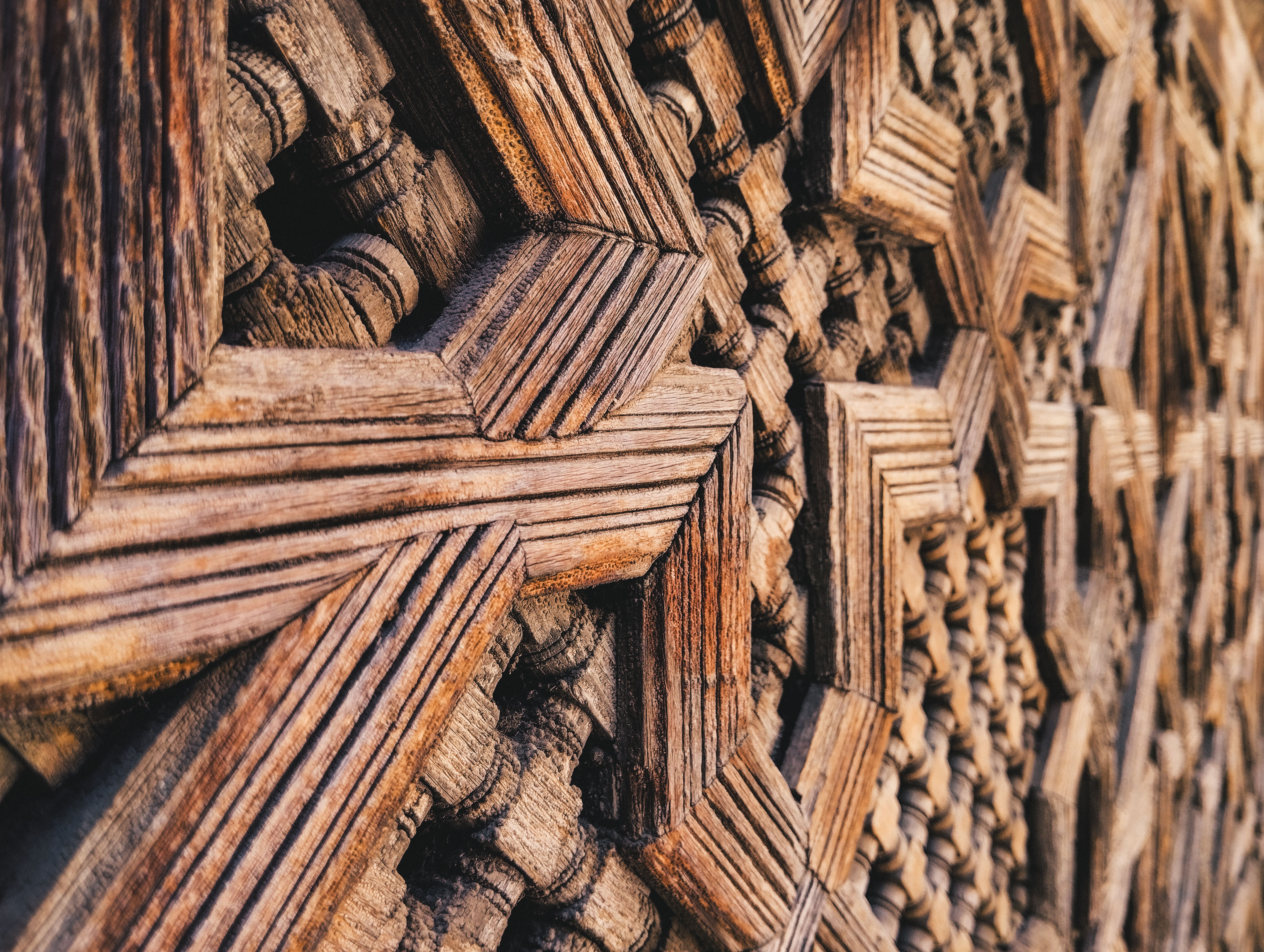 Intricate Moroccan Wooden Geometric Pattern · Free Stock Photo