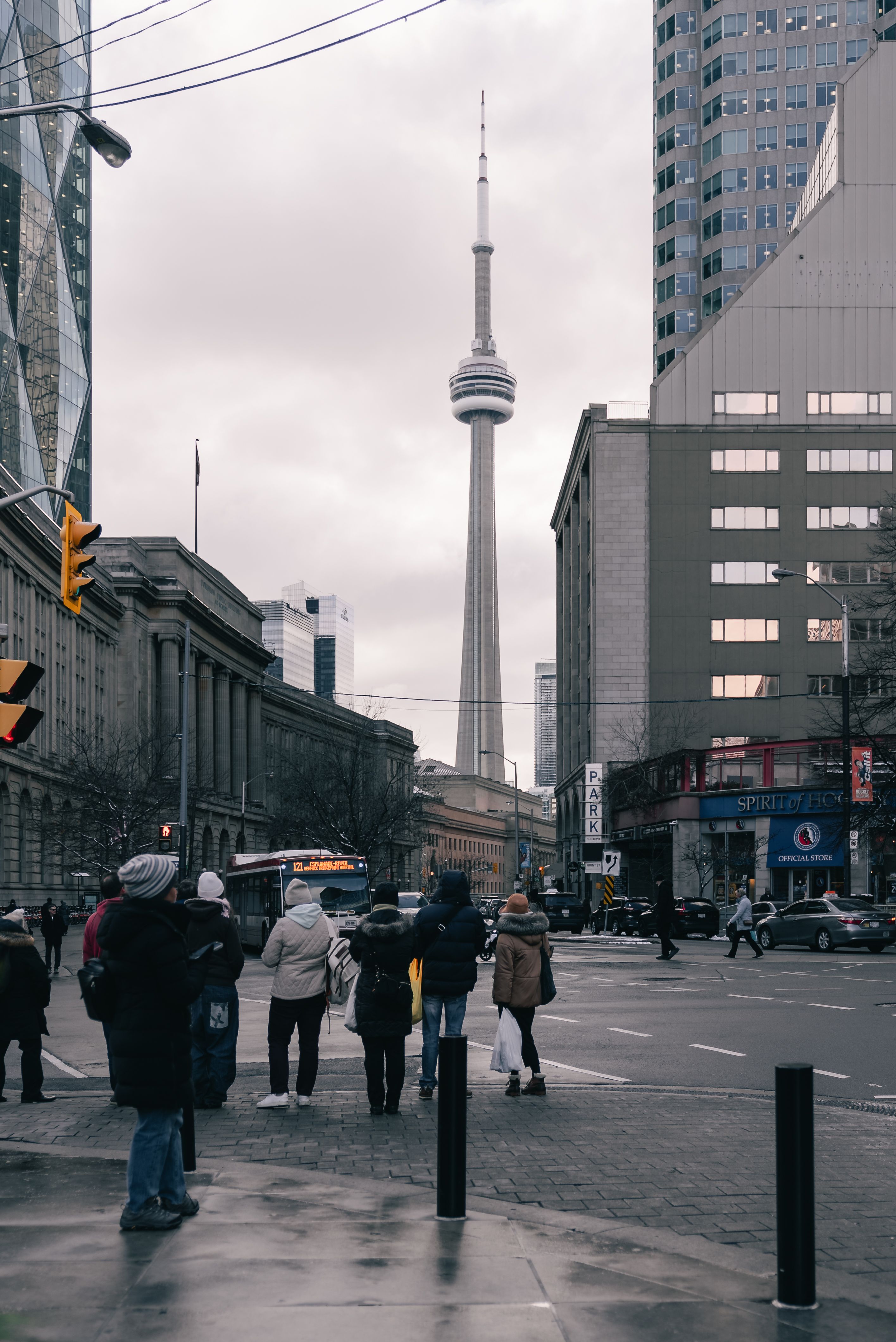 Downtown Toronto with CN Tower in Winter · Free Stock Photo
