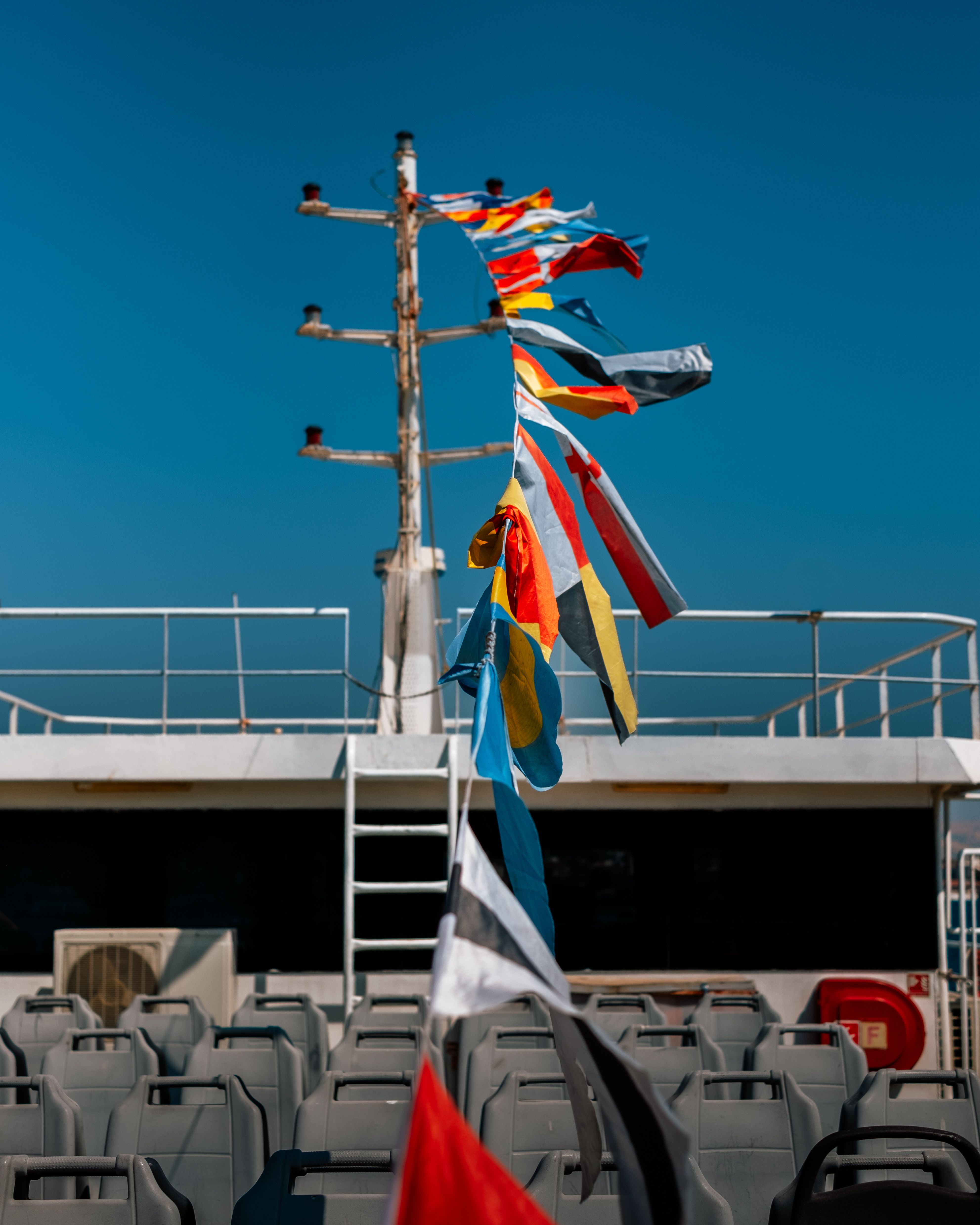 Colorful Flags on a Ship in Çanakkale, Türkiye · Free Stock Photo