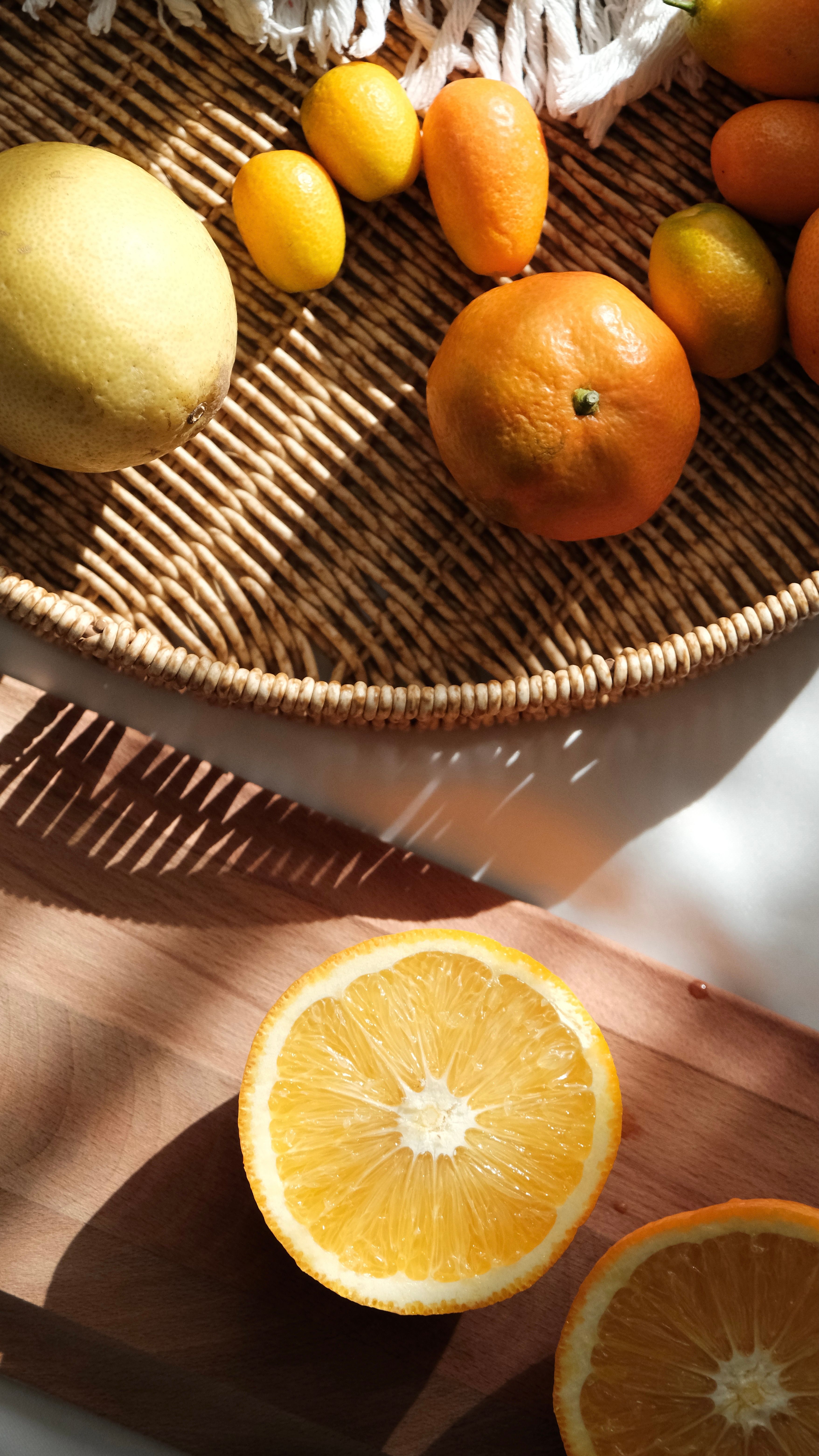 Summer Citrus Fruits Arrangement in Natural Light · Free Stock Photo