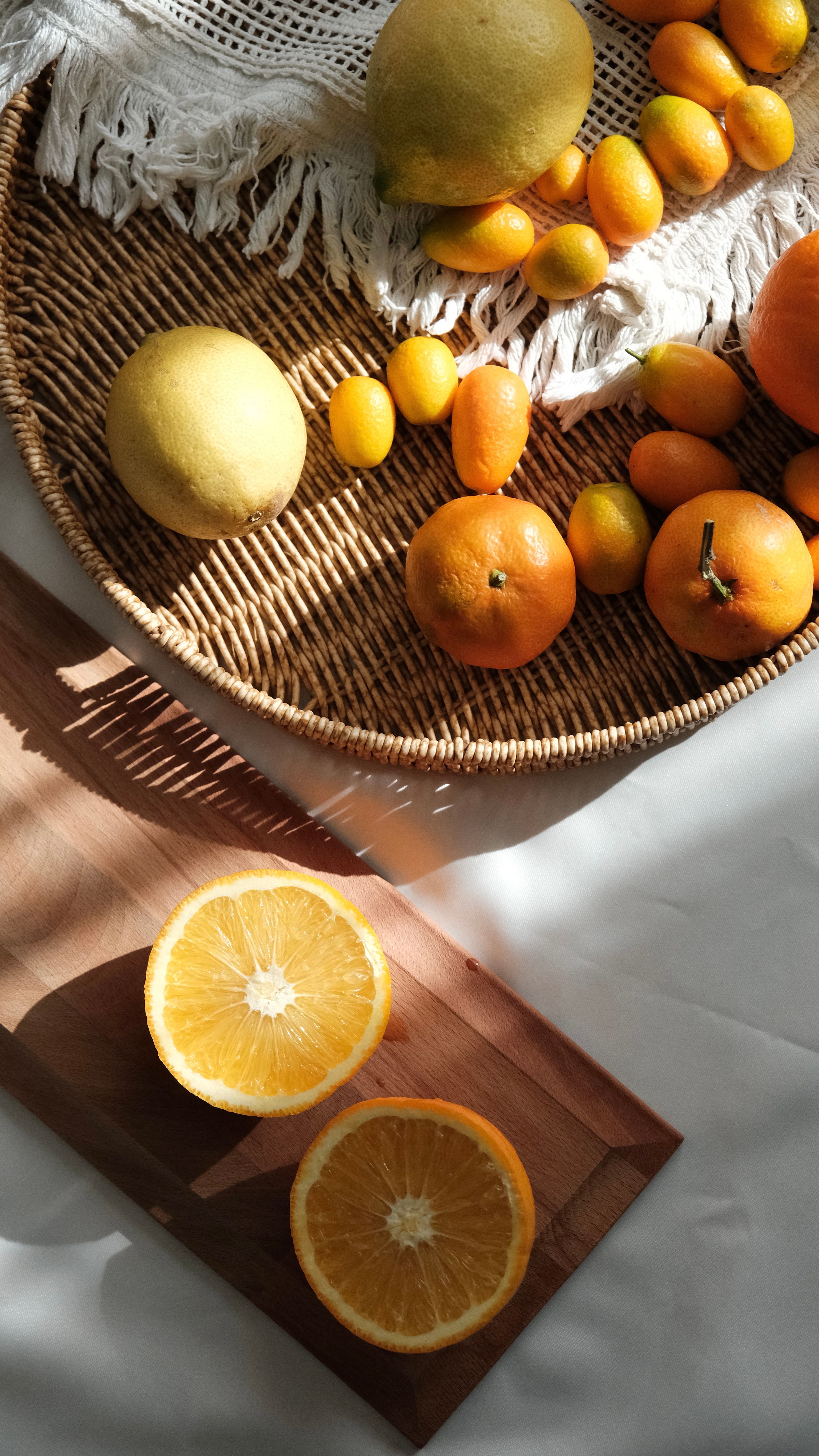 Summer Citrus Fruits Arrangement in Natural Light · Free Stock Photo