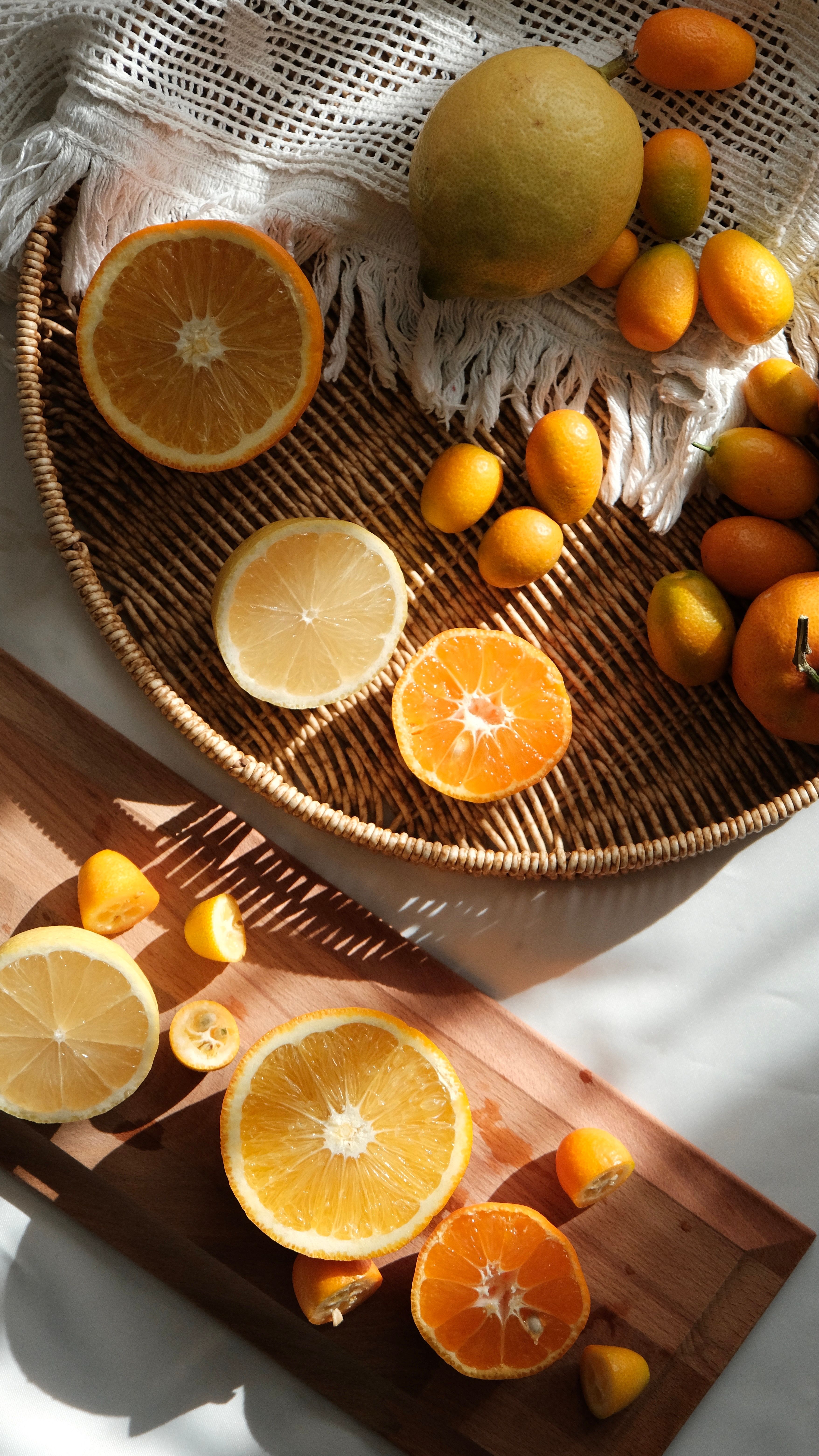 Vibrant Citrus Fruit Arrangement in Natural Light · Free Stock Photo