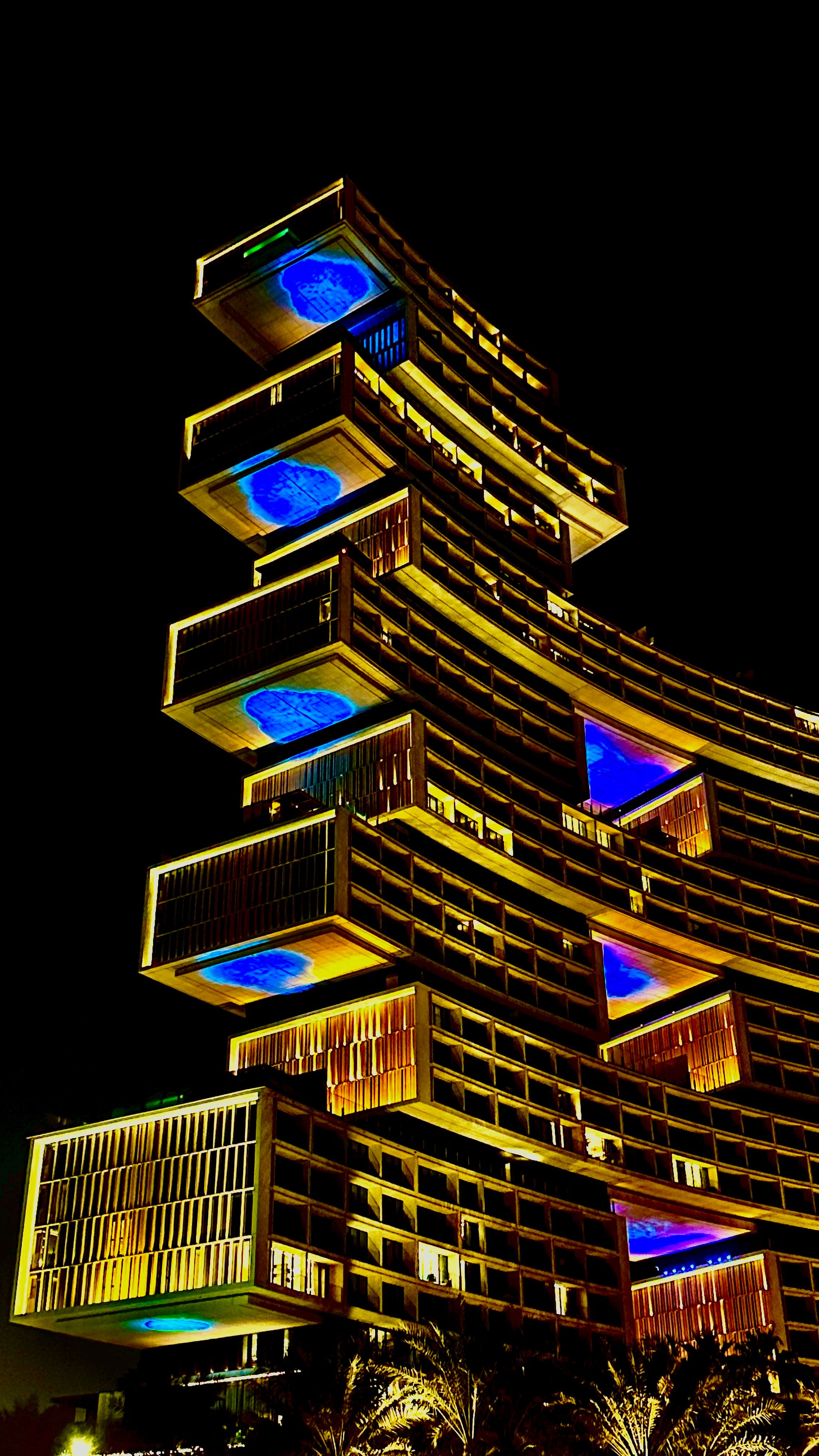 Modern Architectural Night View in Dubai · Free Stock Photo
