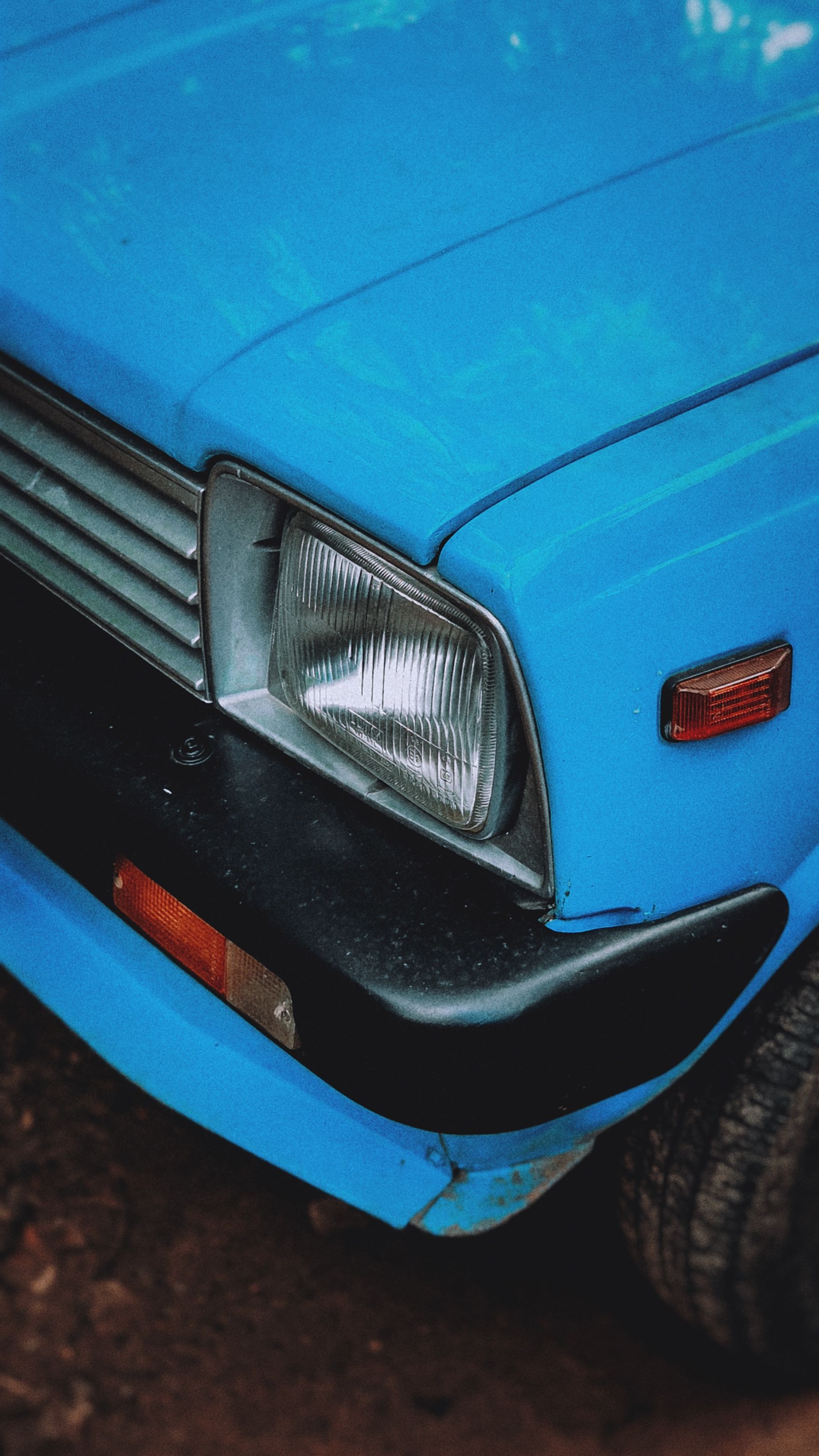 Vintage Blue Car Close-up in Kerala · Free Stock Photo