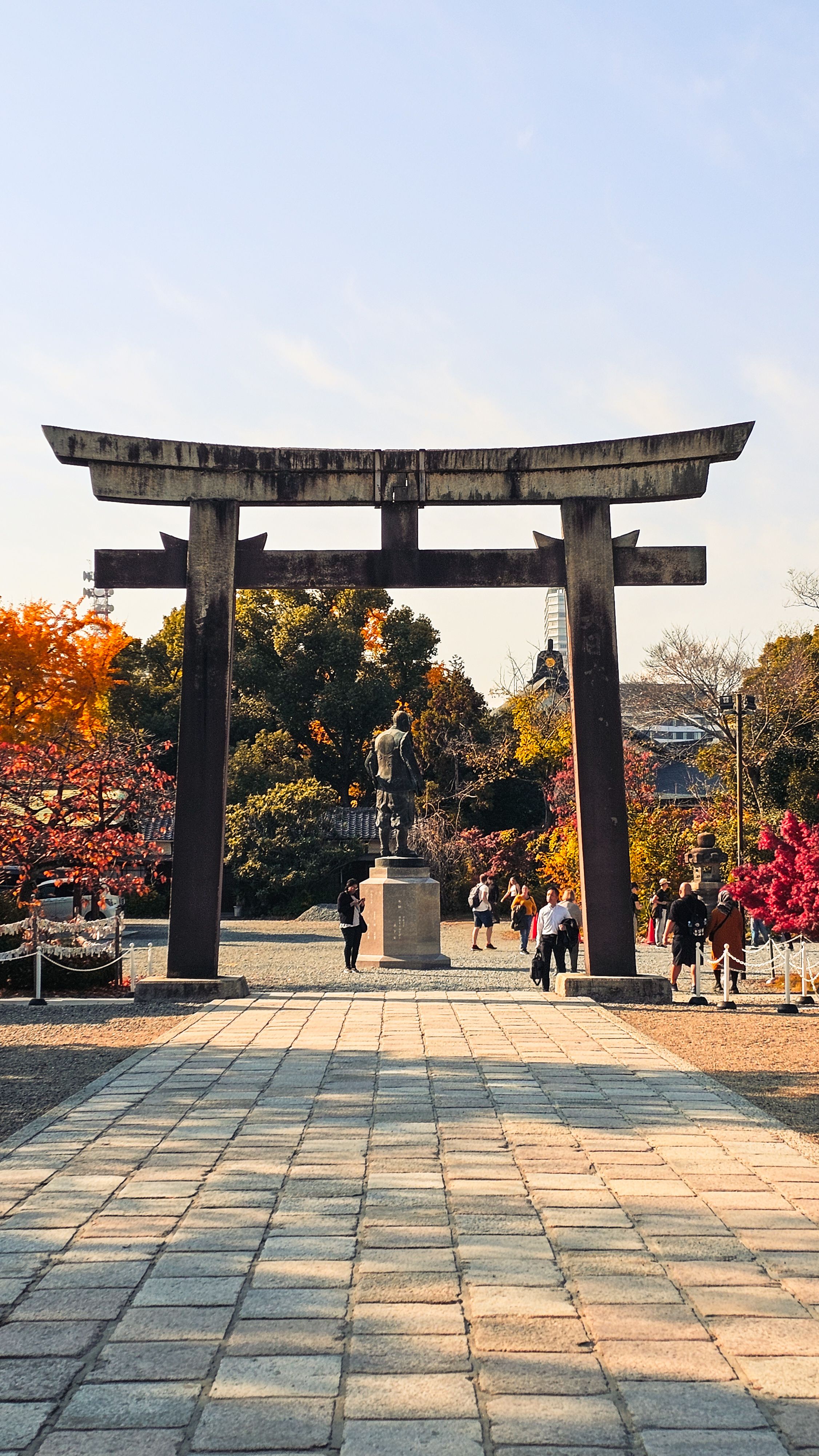 Serene Autumn Day at Historic Torii Gate · Free Stock Photo
