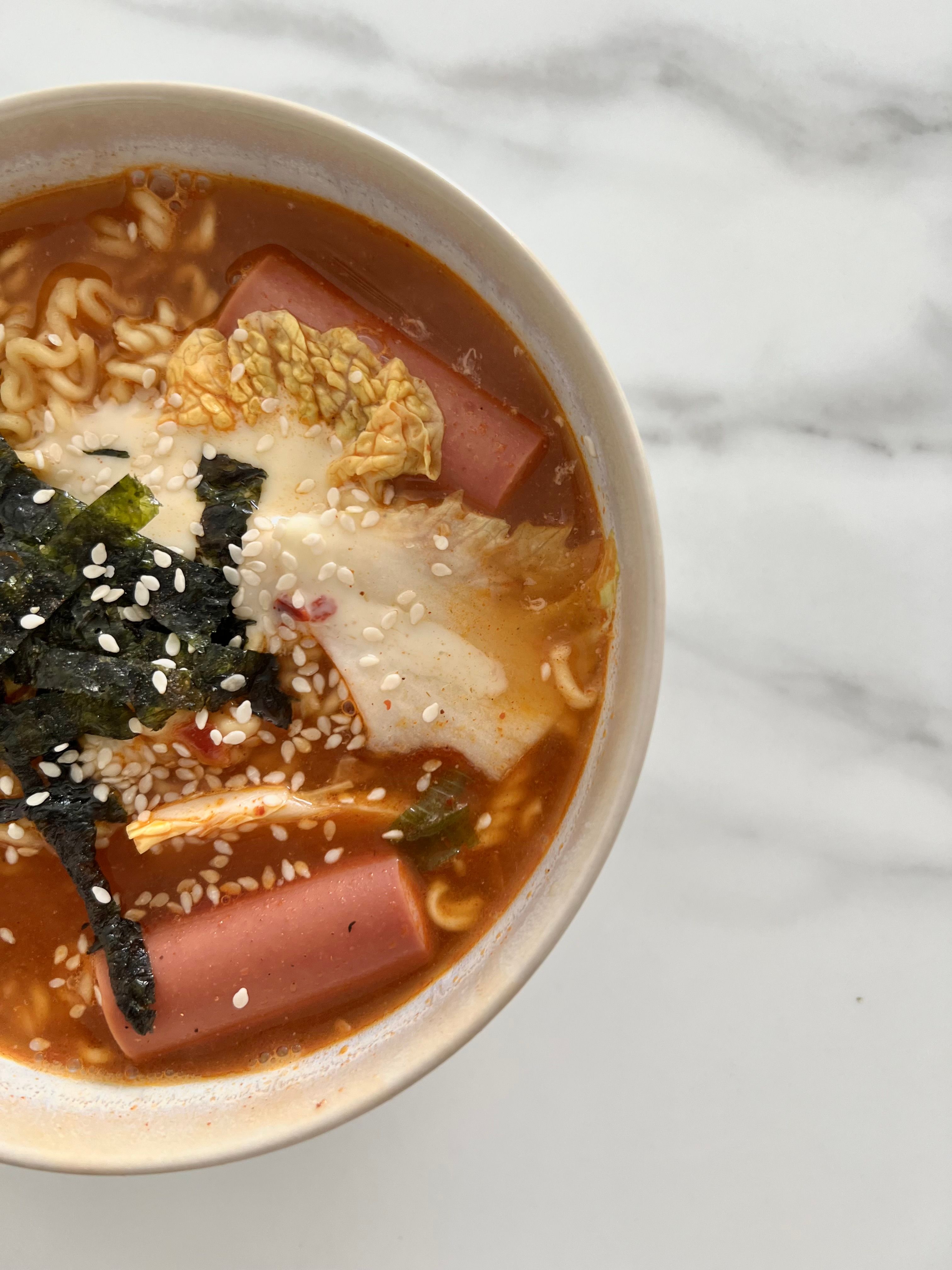 Delicious Korean Ramyeon with Toppings · Free Stock Photo