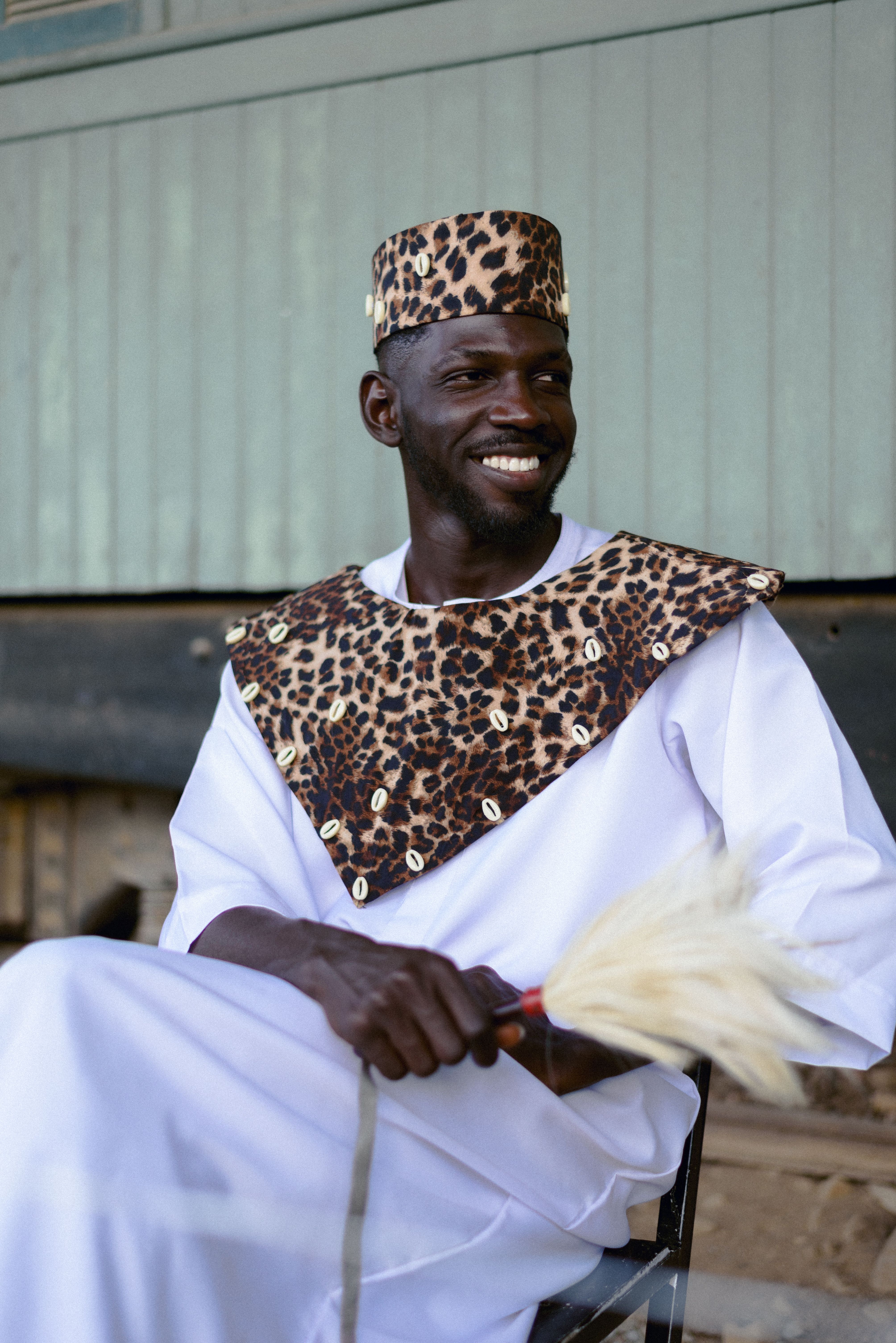 Man in Traditional Nigerian Attire with Leopard Print · Free Stock Photo