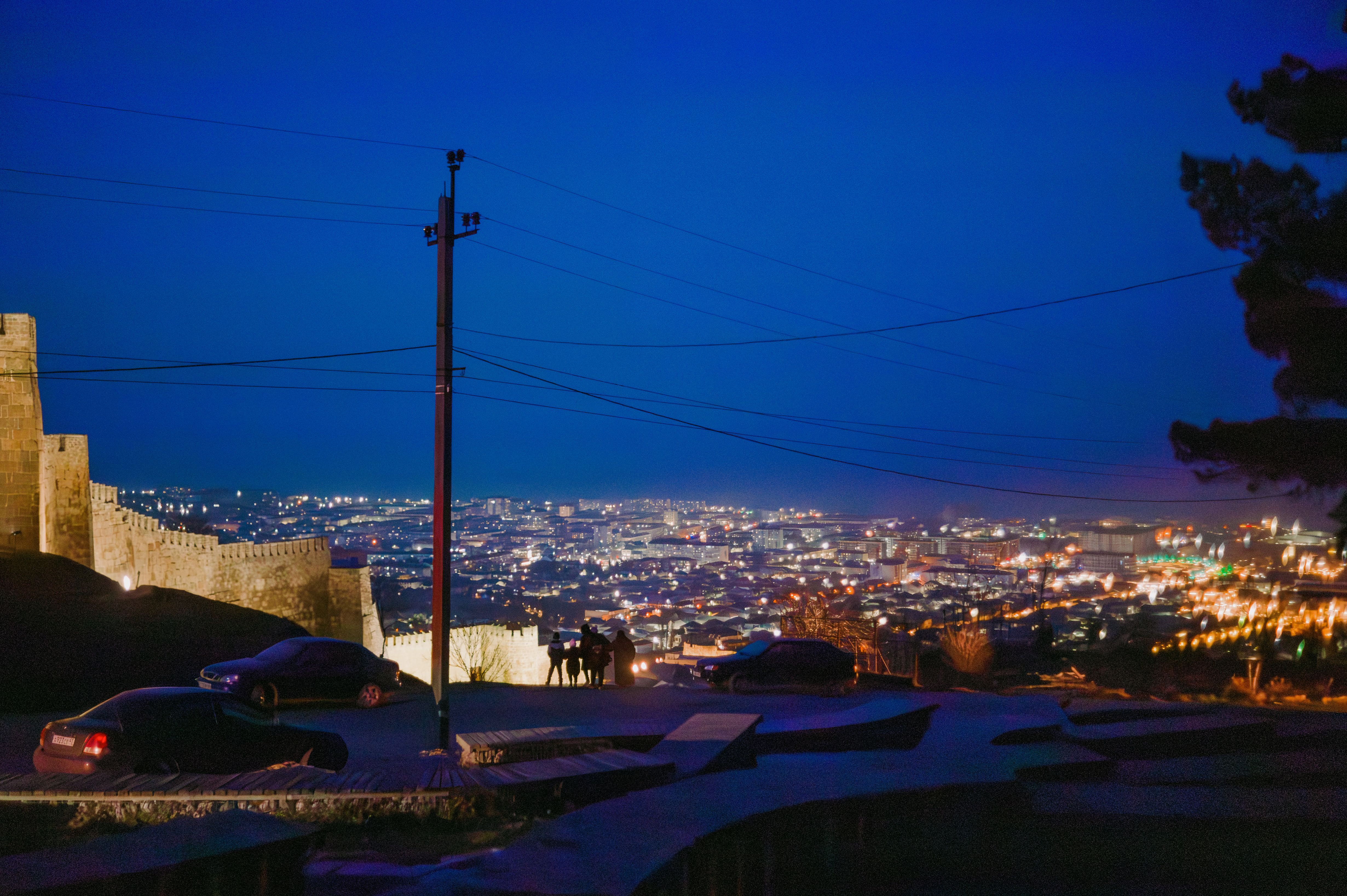 Scenic Night View from Fortress Overlook · Free Stock Photo