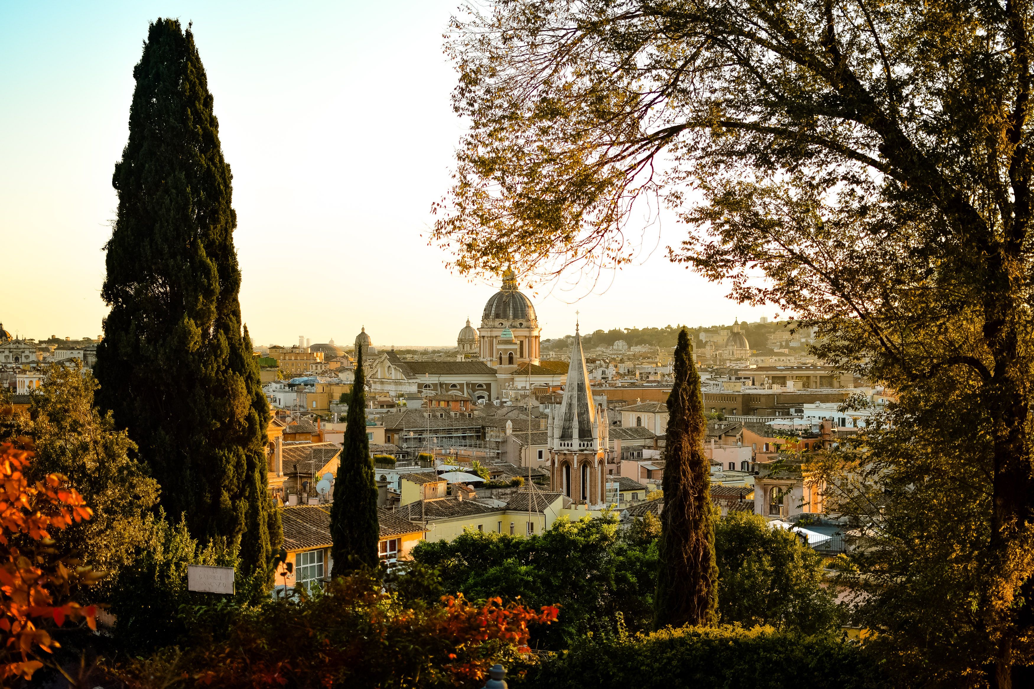 Scenic View of Rome's Skyline at Sunset · Free Stock Photo