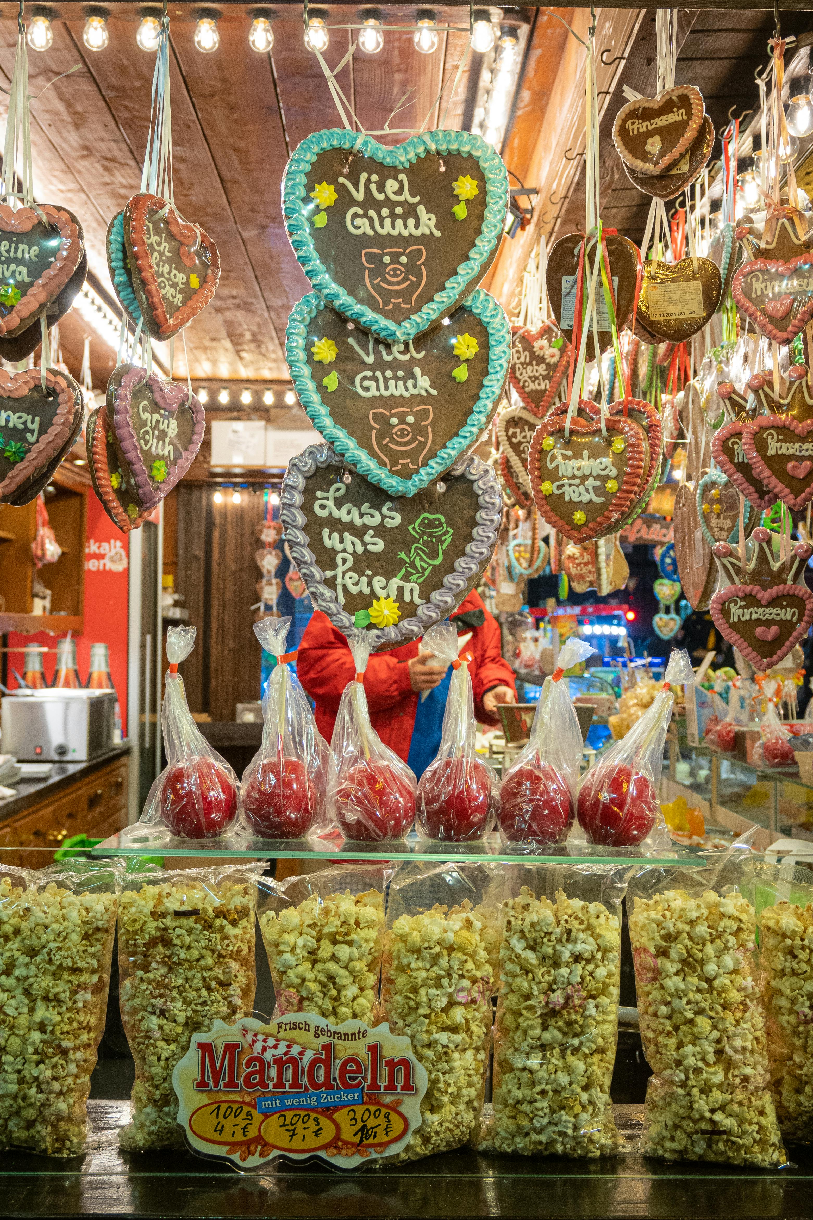 Festive Christmas Market with Candies in Germany · Free Stock Photo