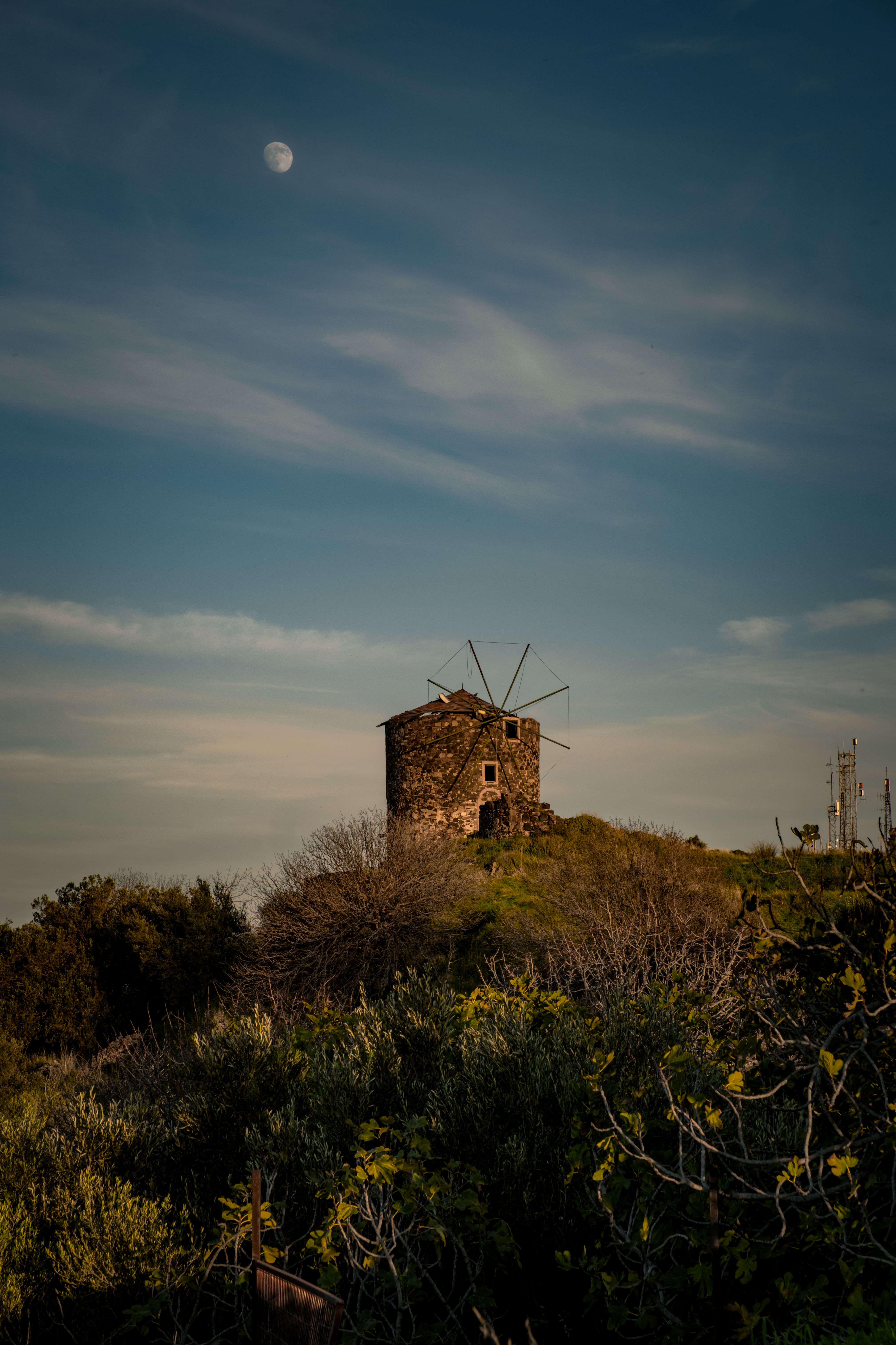 Historic Windmill Under a Night Sky · Free Stock Photo