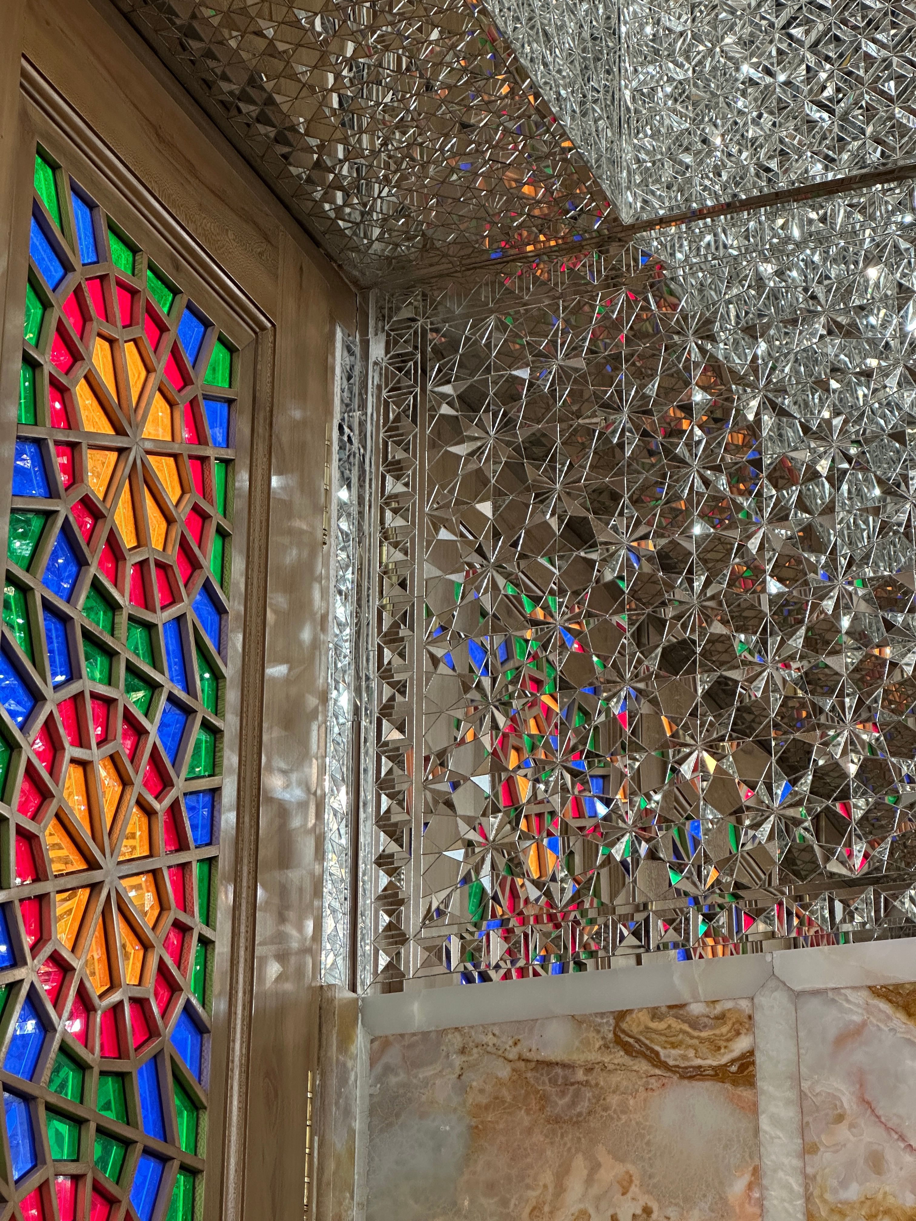 Colorful Stained Glass Window in the Nasir-ol-Molk Mosque in Shiraz ...
