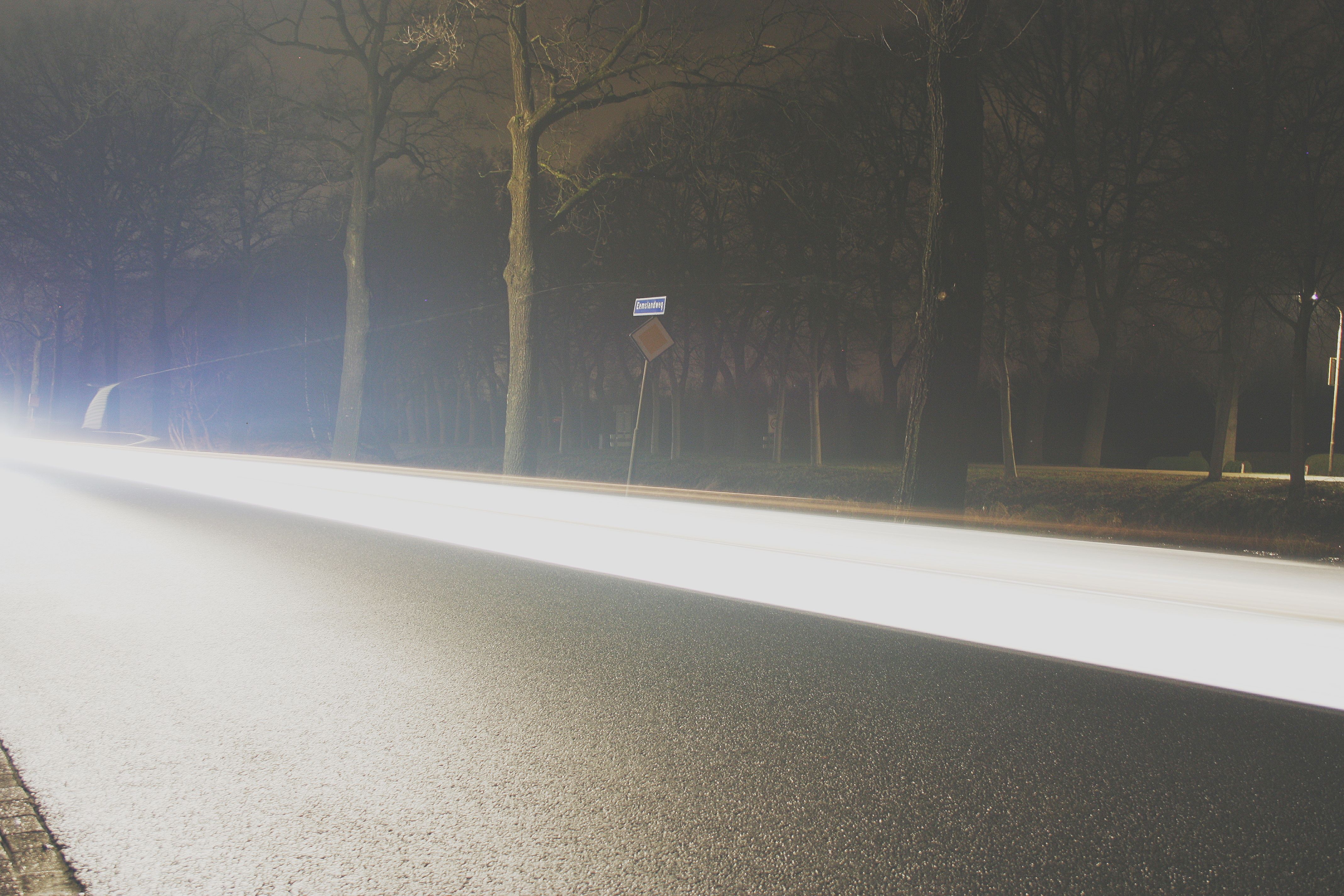 Free stock photo of car lights, long exposure
