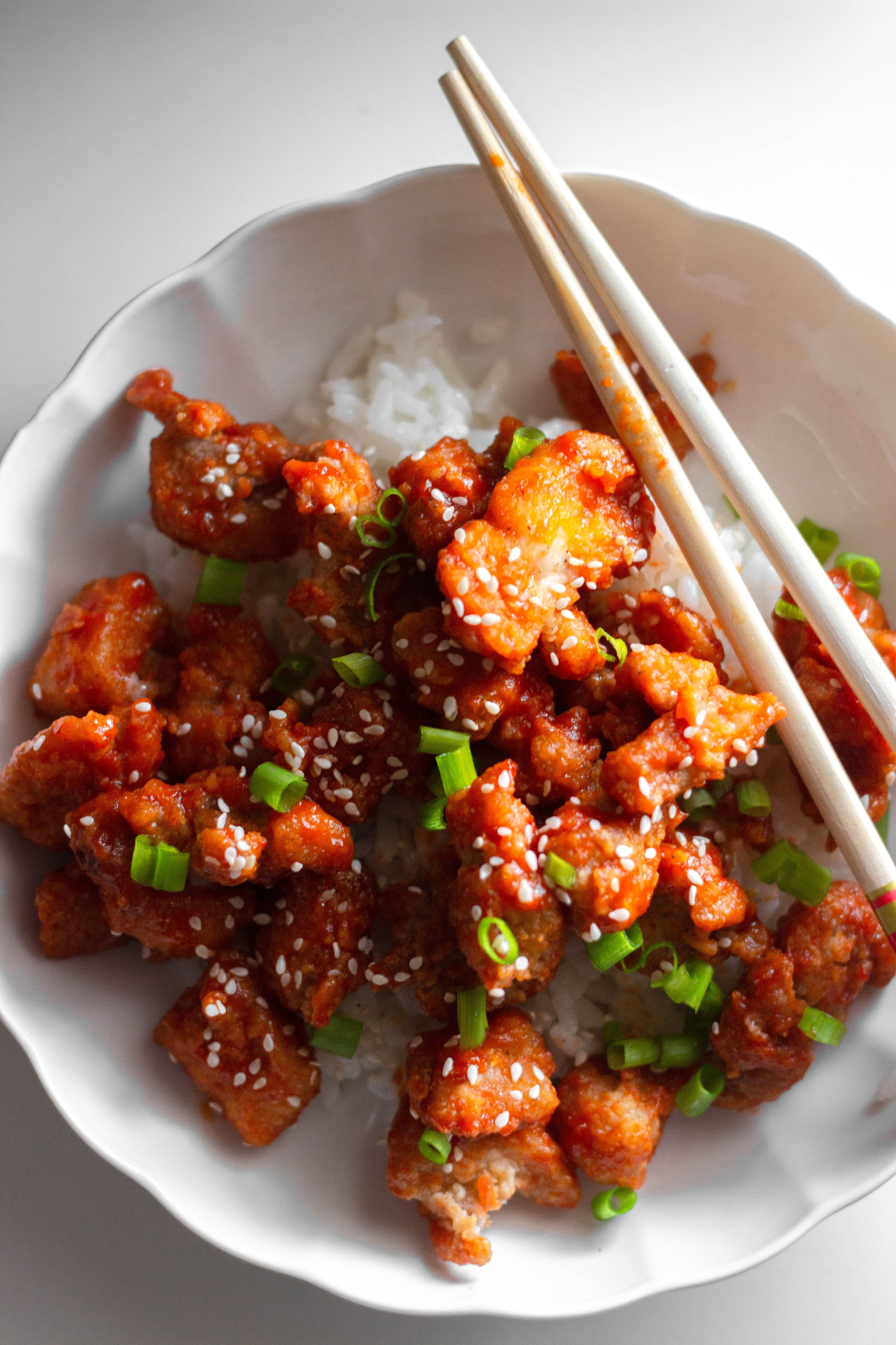 Delicious Crispy Asian Chicken with Rice · Free Stock Photo