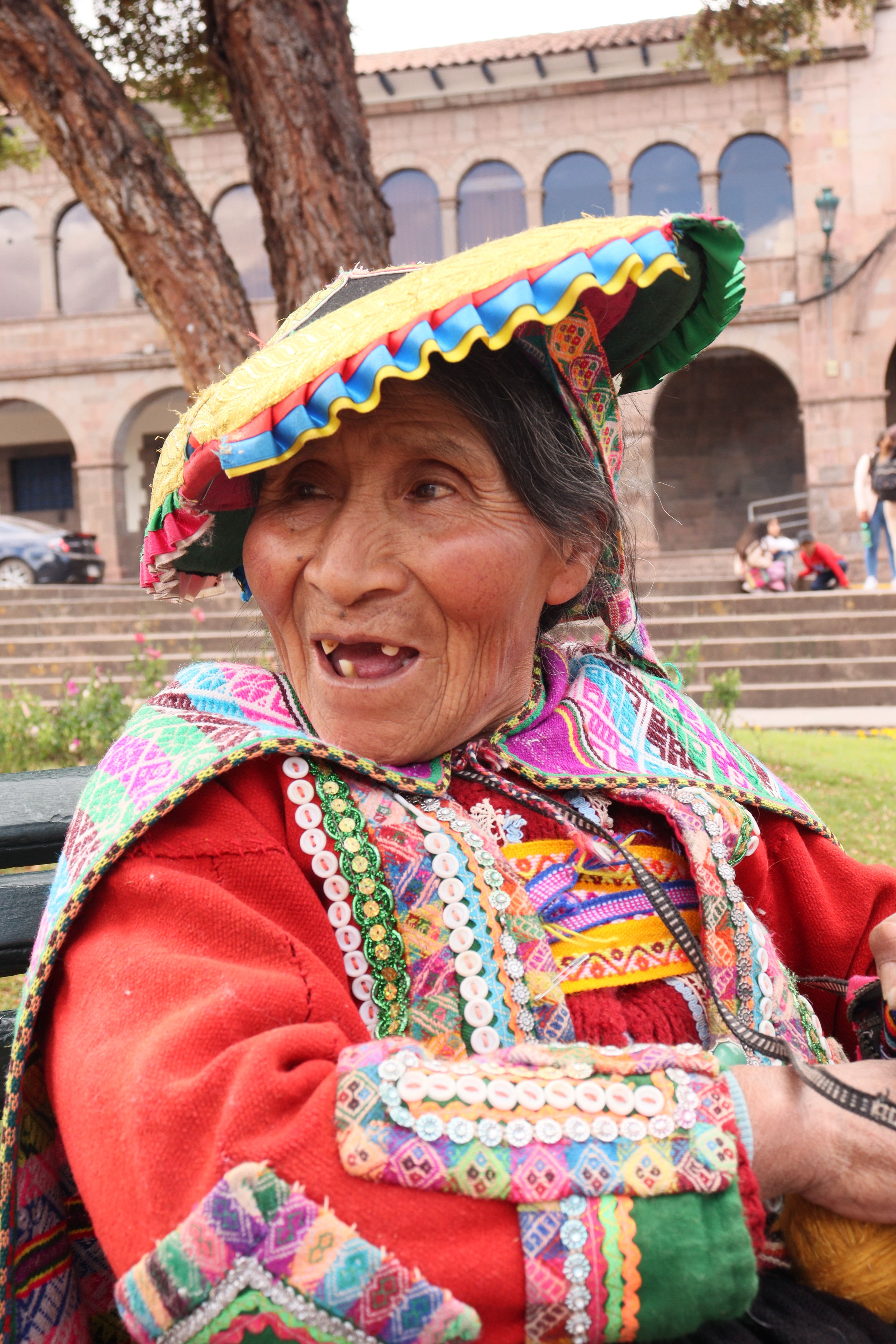 Colorful Portrait of an Indigenous Peruvian Woman · Free Stock Photo