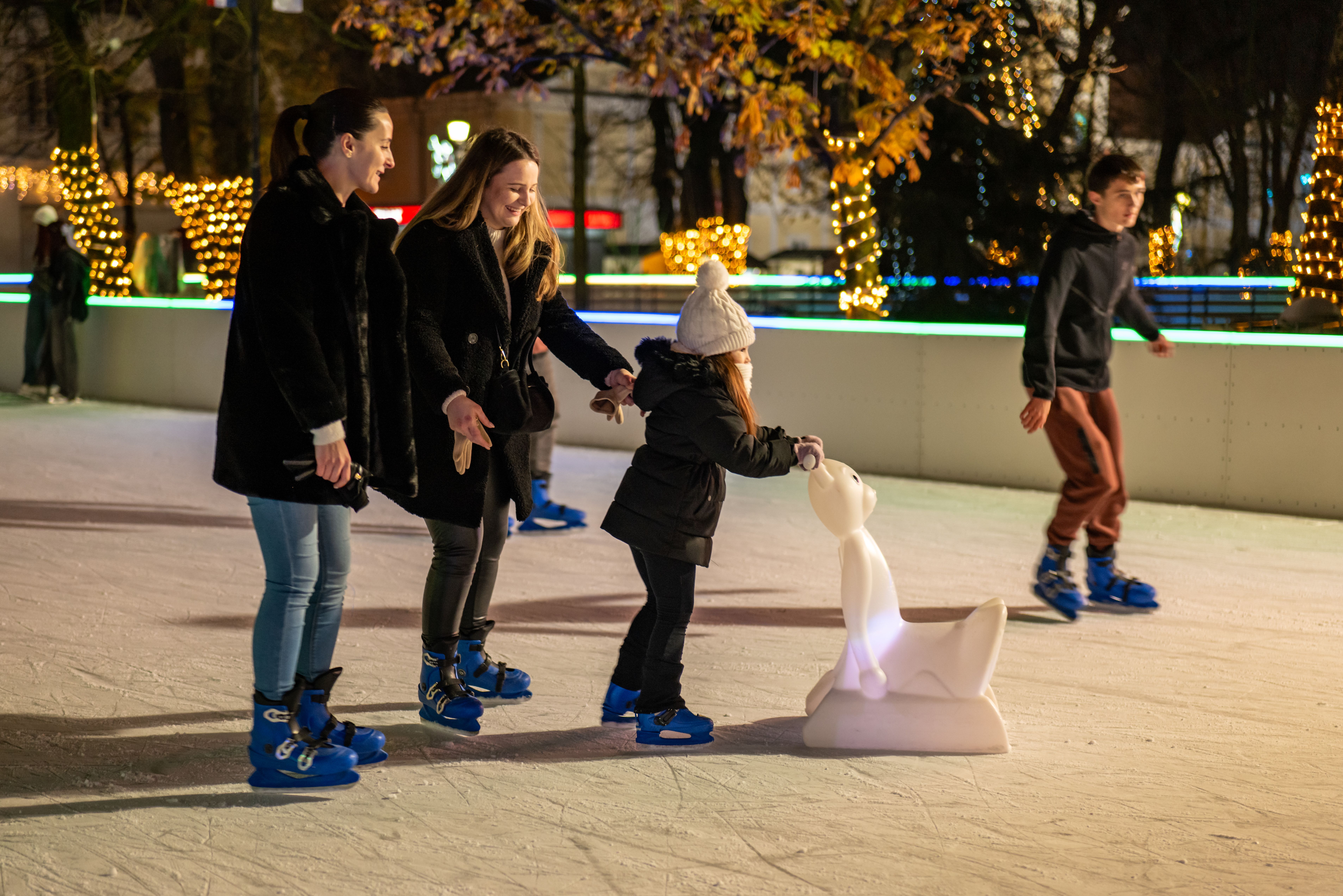 Family Ice Skating Fun in Bjelovar · Free Stock Photo