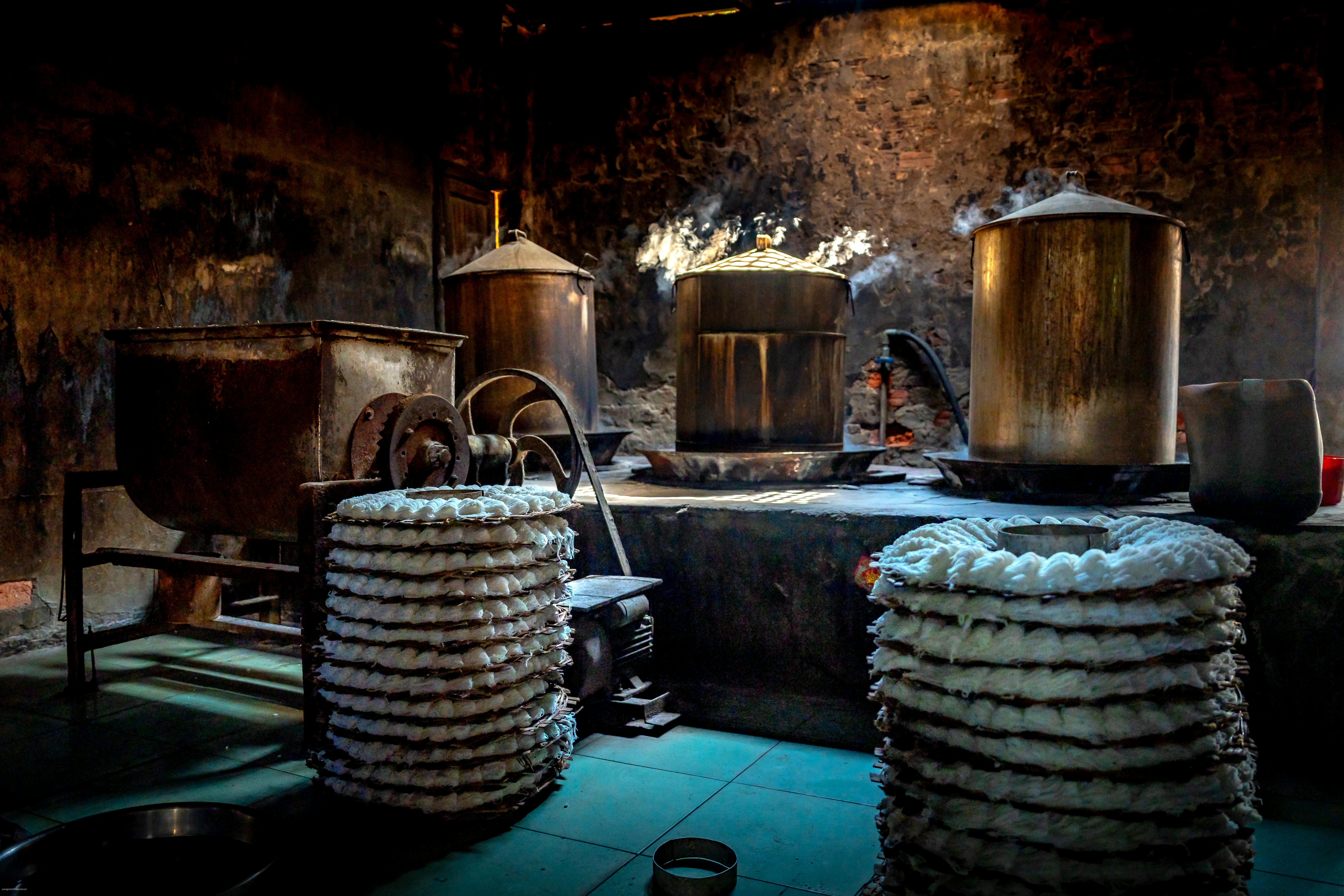 Traditional Textile Dyeing Workshop Interior · Free Stock Photo