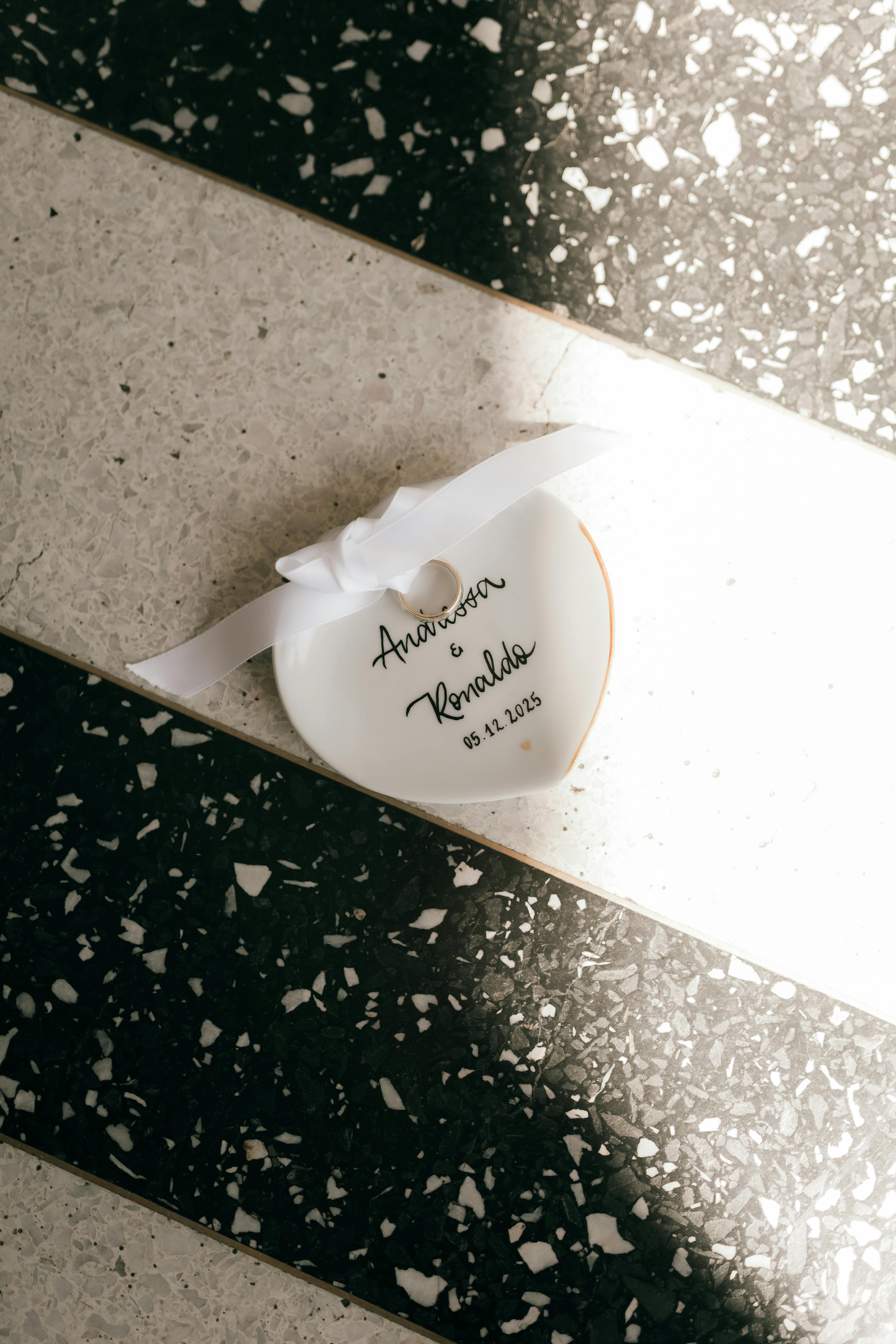 Recuerdo De Boda En Forma De Corazón Con Estampado Elegante · Foto de ...