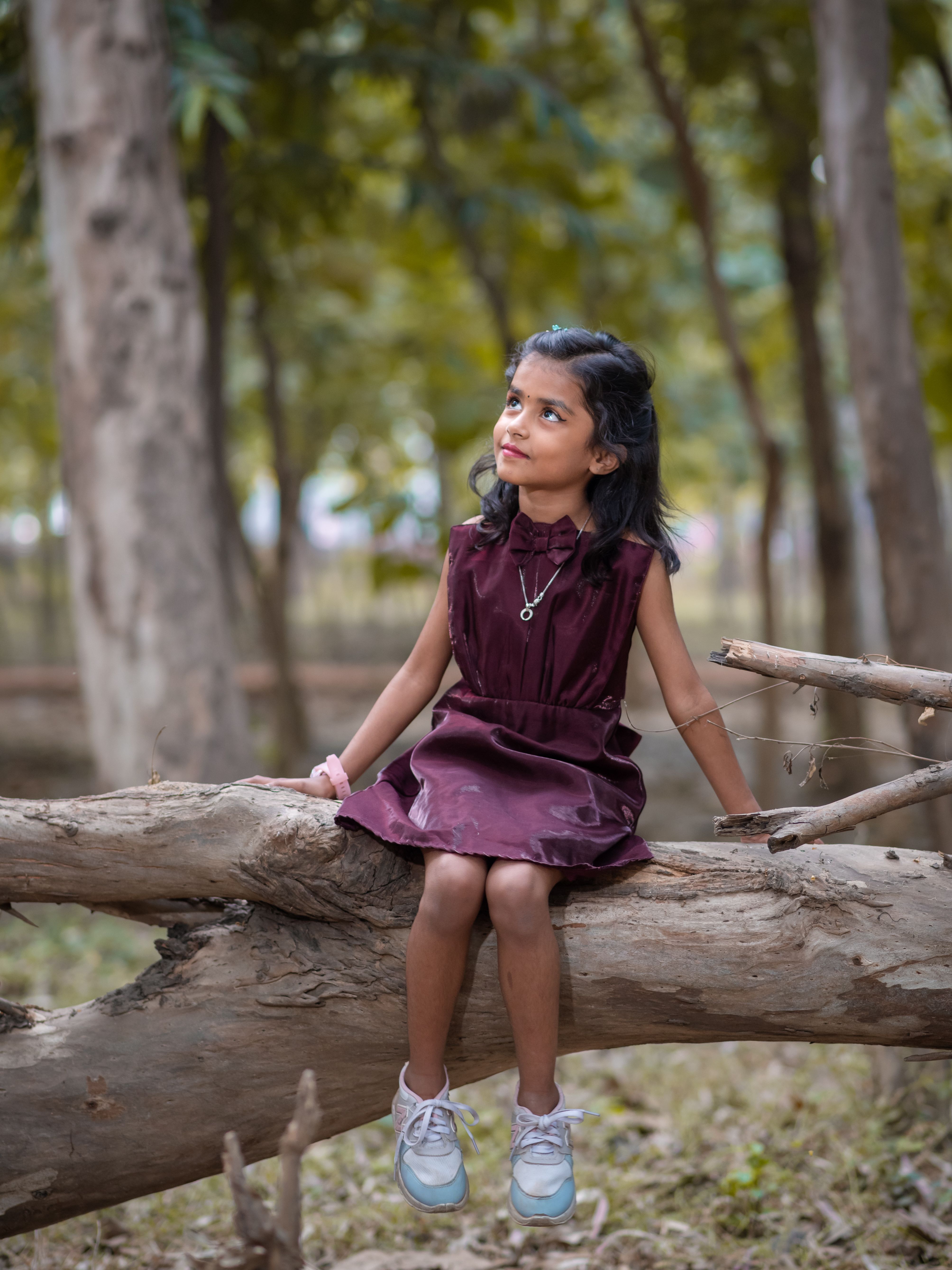 Charming Indian Girl in Forest Setting · Free Stock Photo