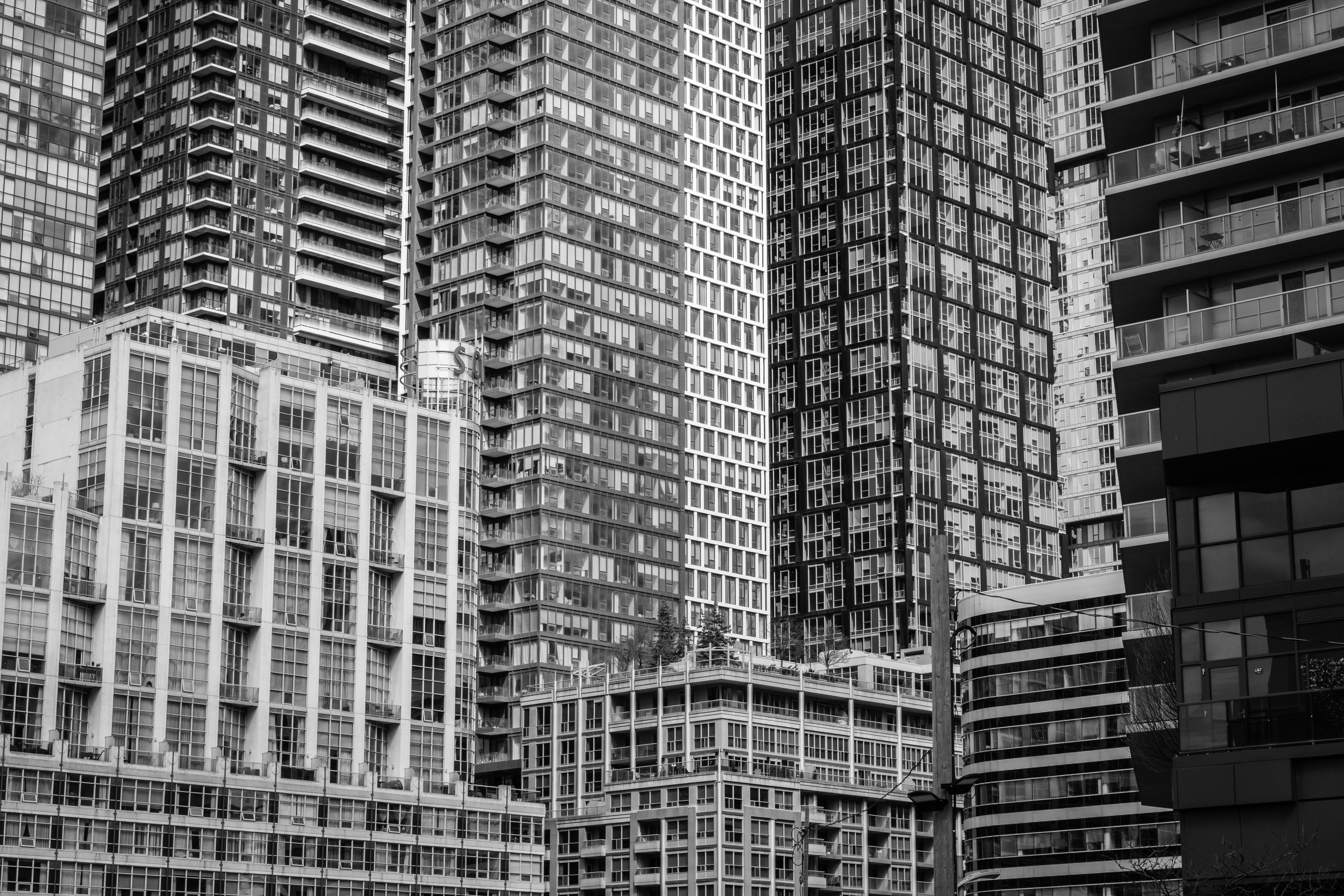 Monochrome Urban Skyscraper Architecture · Free Stock Photo