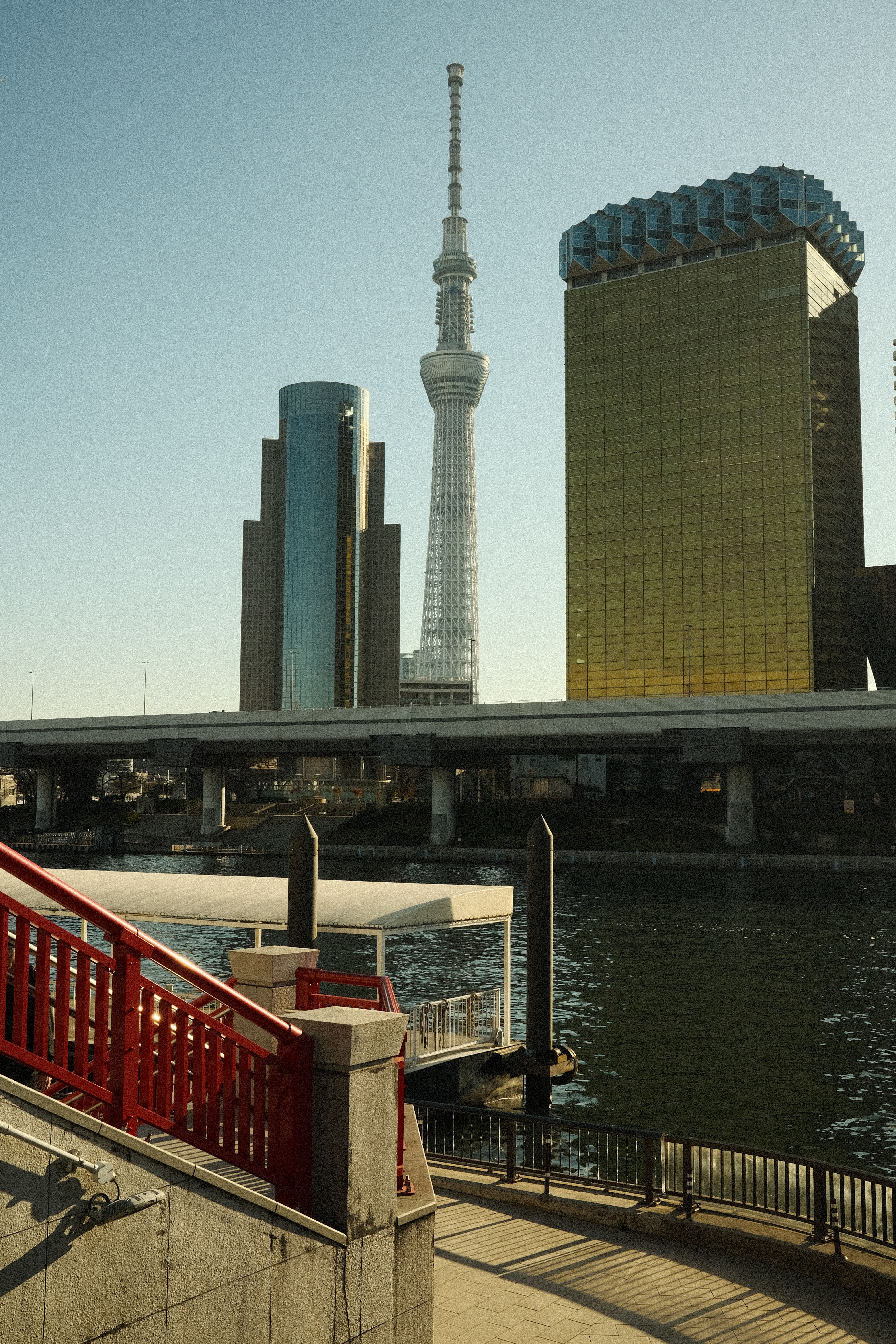Tokyo Skytree and Cityscape from Riverbank · Free Stock Photo