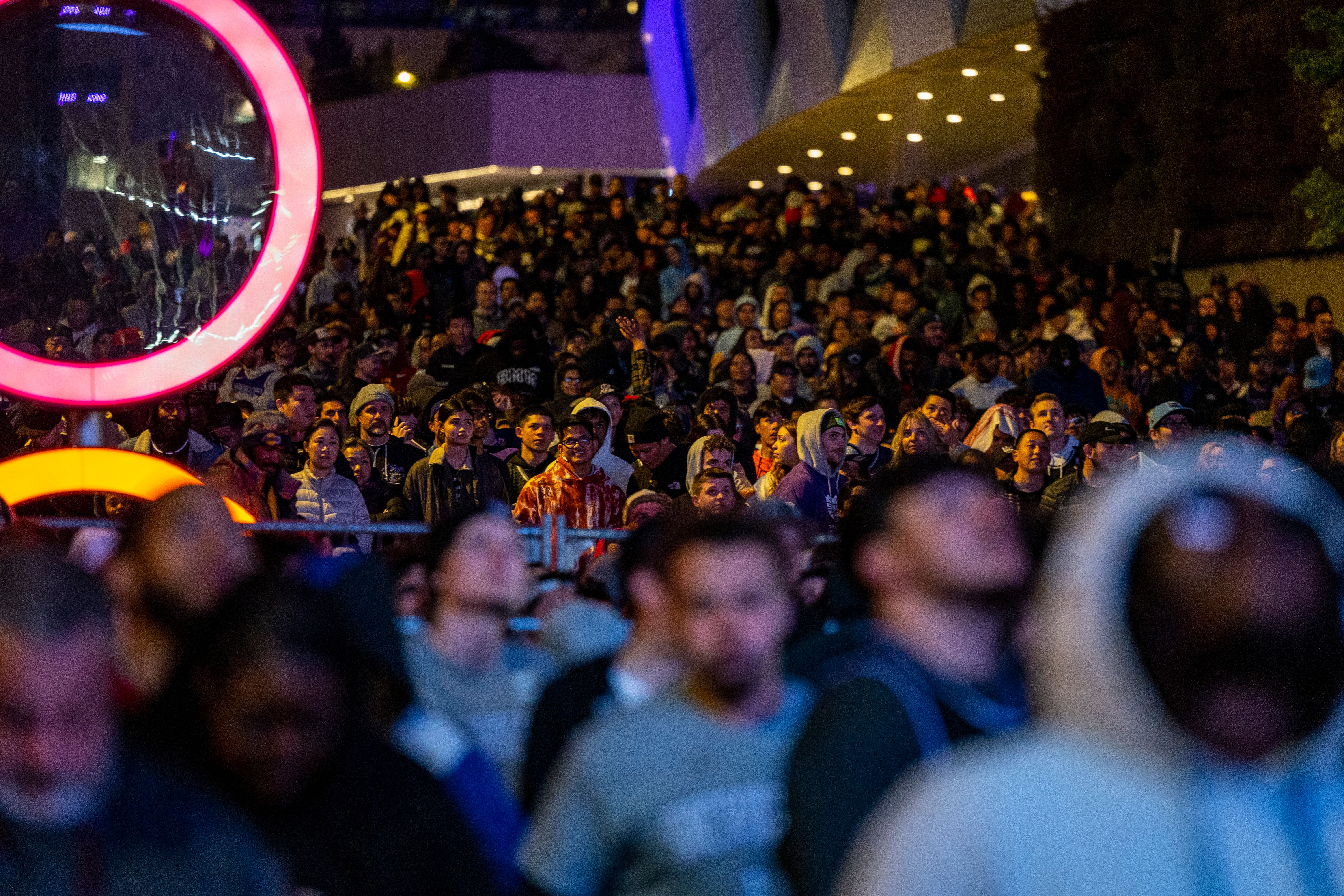 Vibrant Crowd Gathering at Night Event · Free Stock Photo