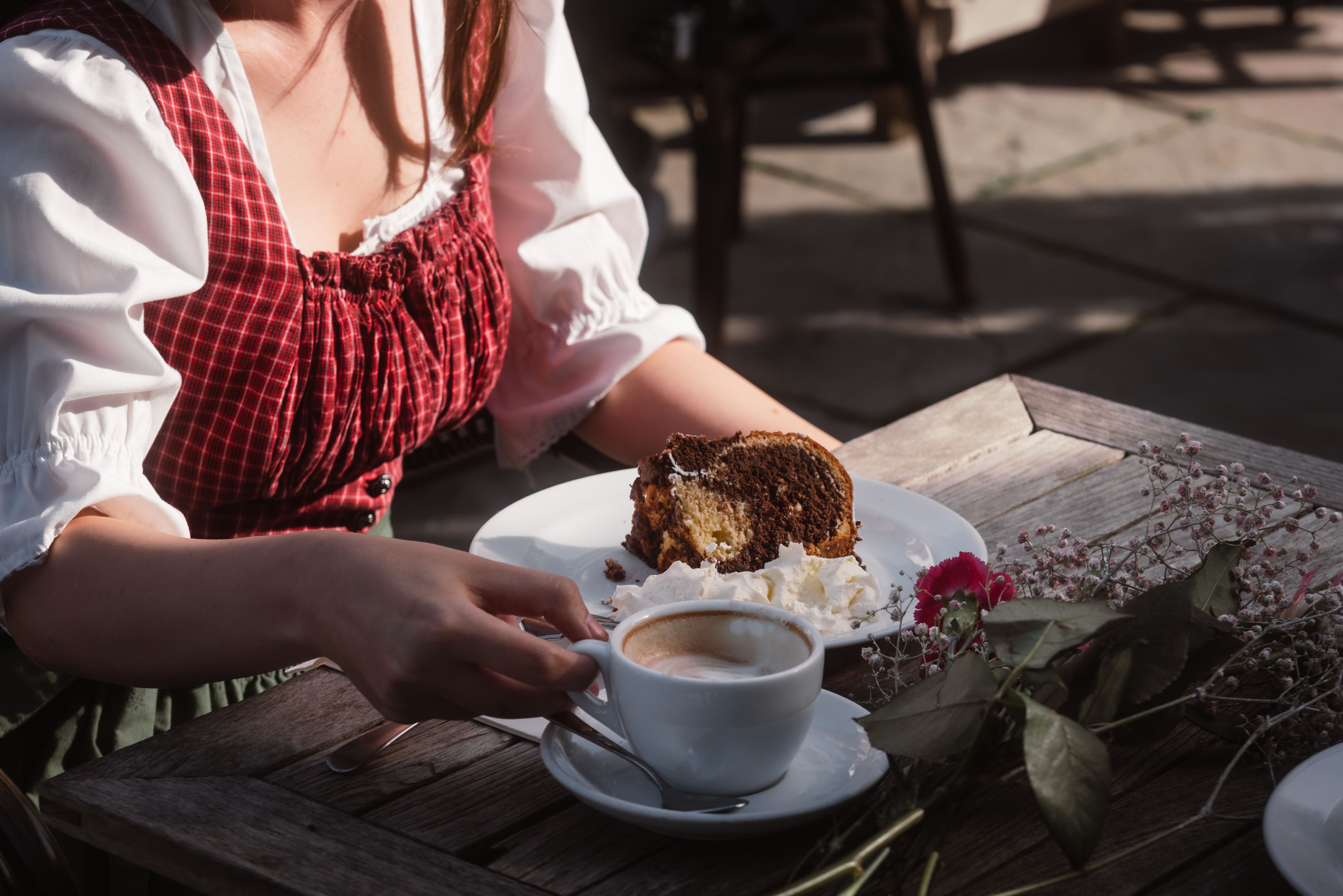Traditional Austrian Coffee Break with Cake · Free Stock Photo