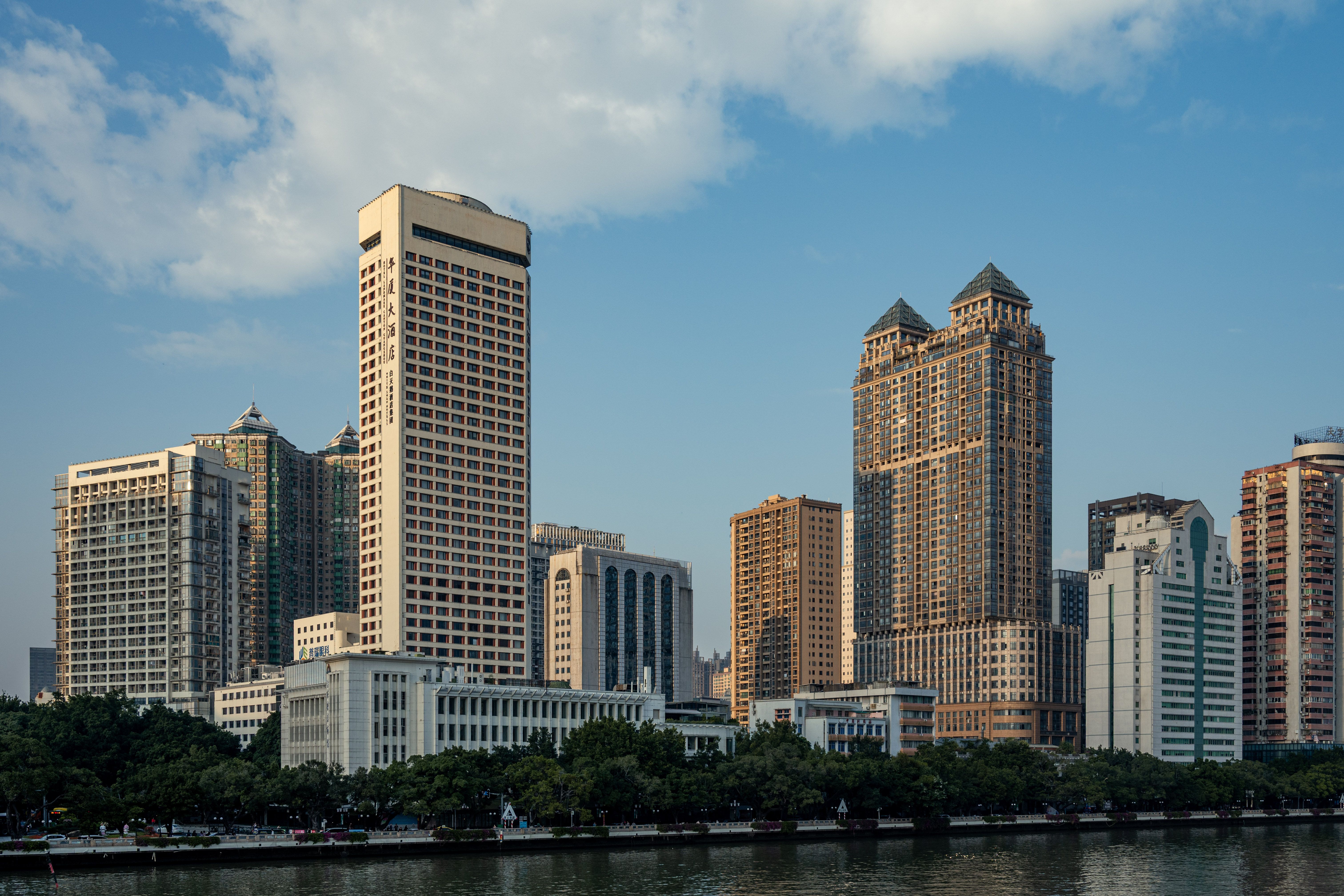Modern City Skyline with Tall Buildings · Free Stock Photo