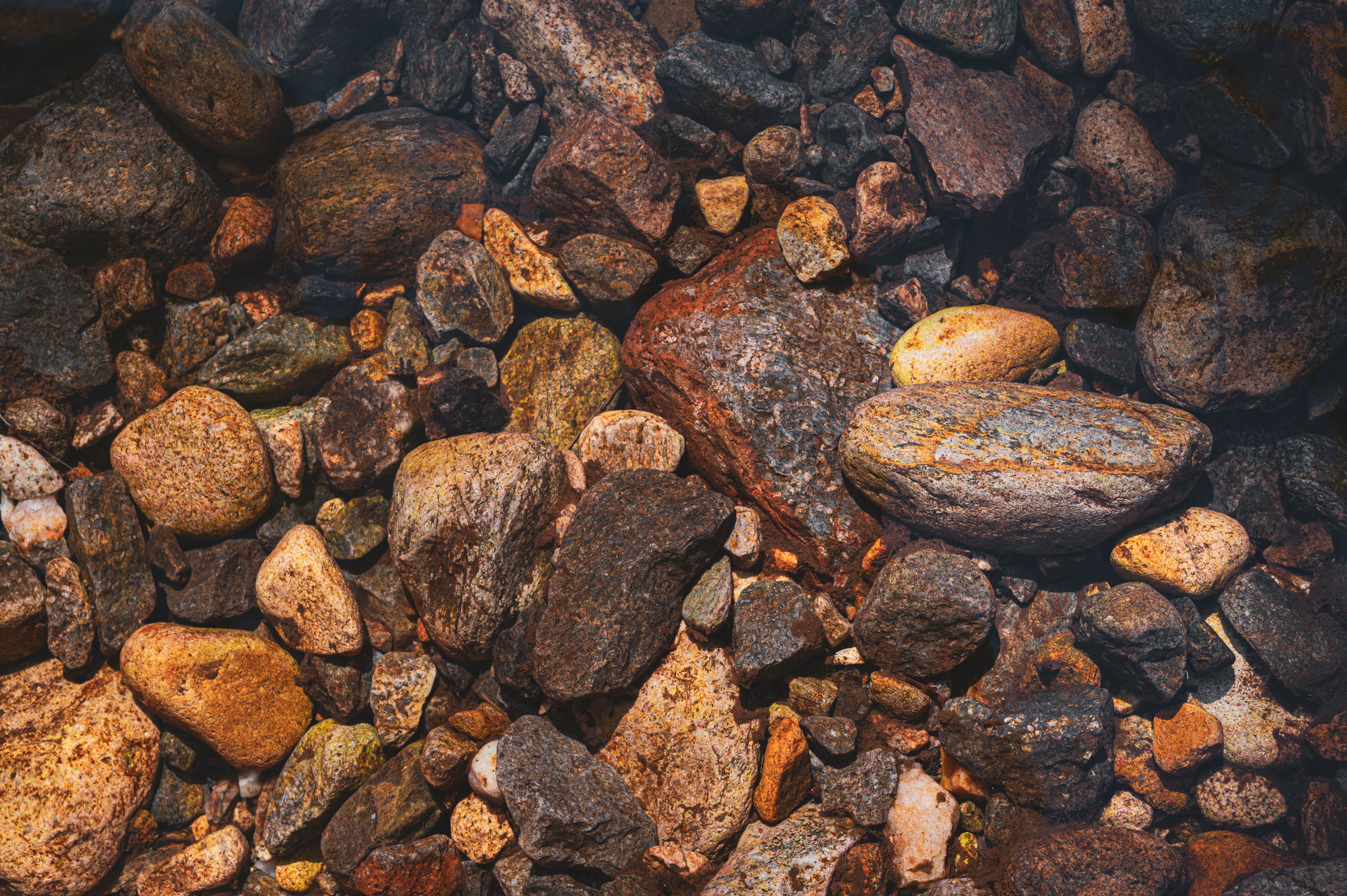 Close-up of Natural River Rocks Texture · Free Stock Photo
