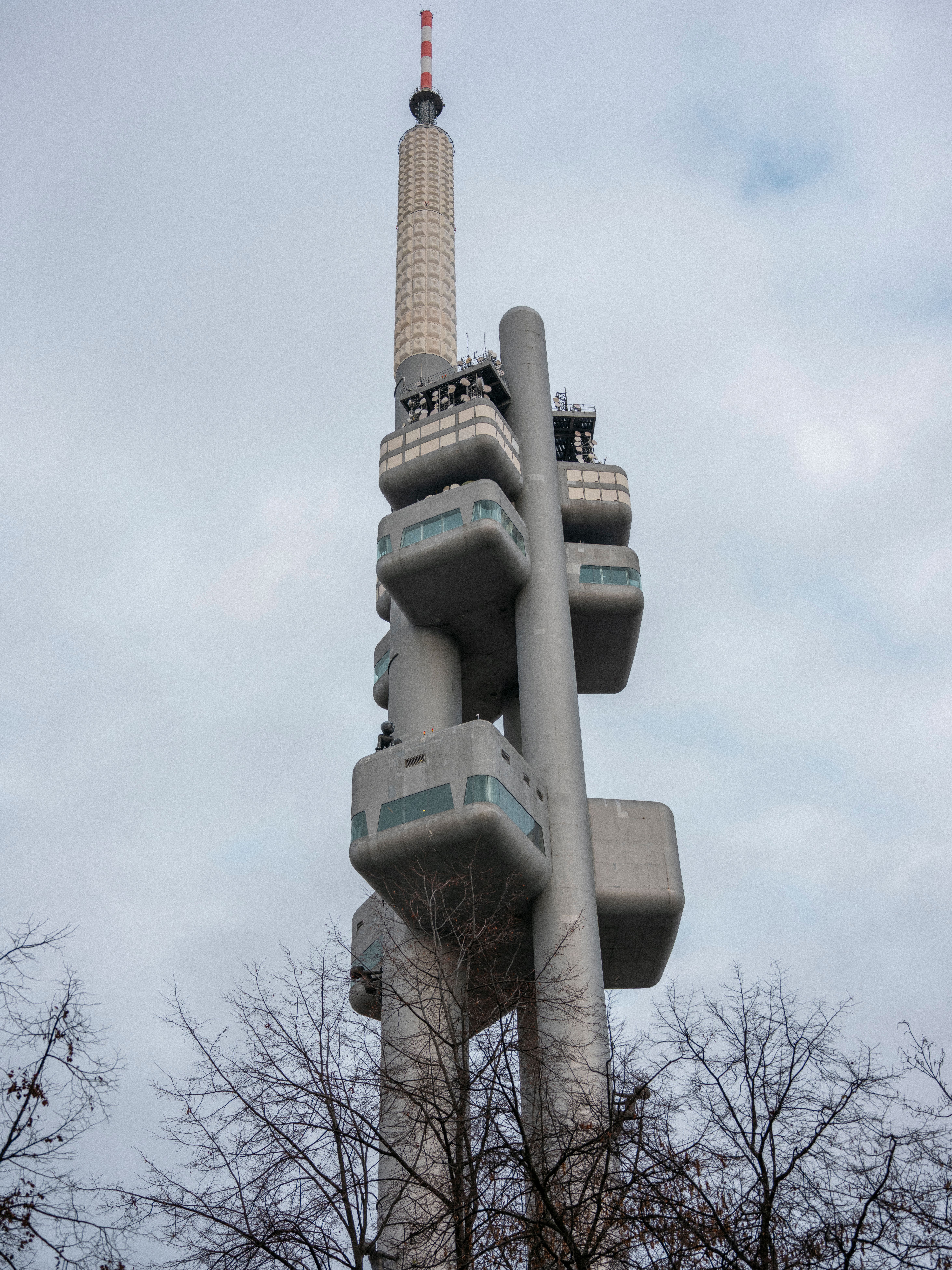 Zizkov Television Tower against Cloudy Sky · Free Stock Photo