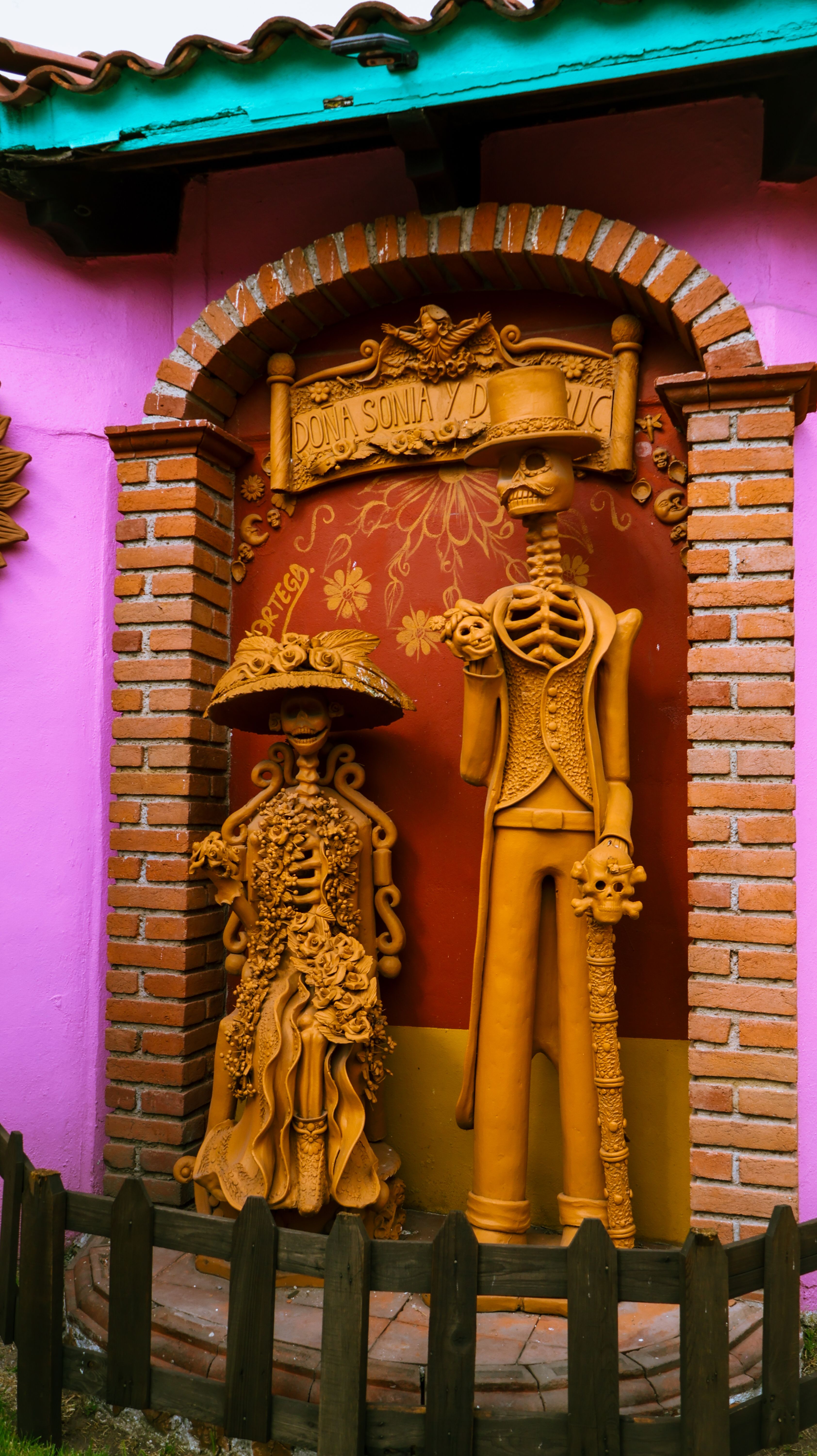 Colorful Day of the Dead Statues in Metepec · Free Stock Photo