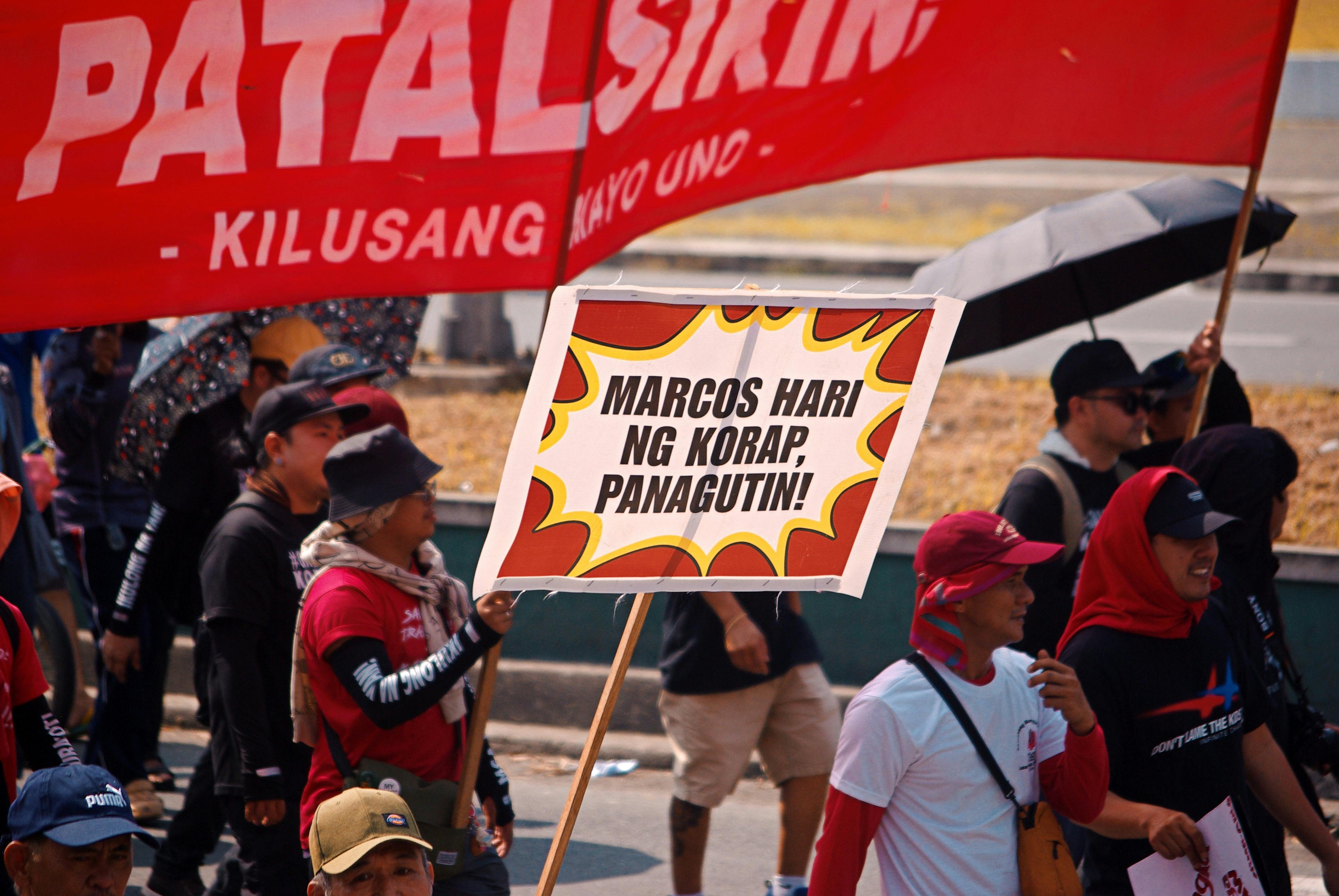 Protesto Político Nas Filipinas Com Faixas · Foto profissional gratuita