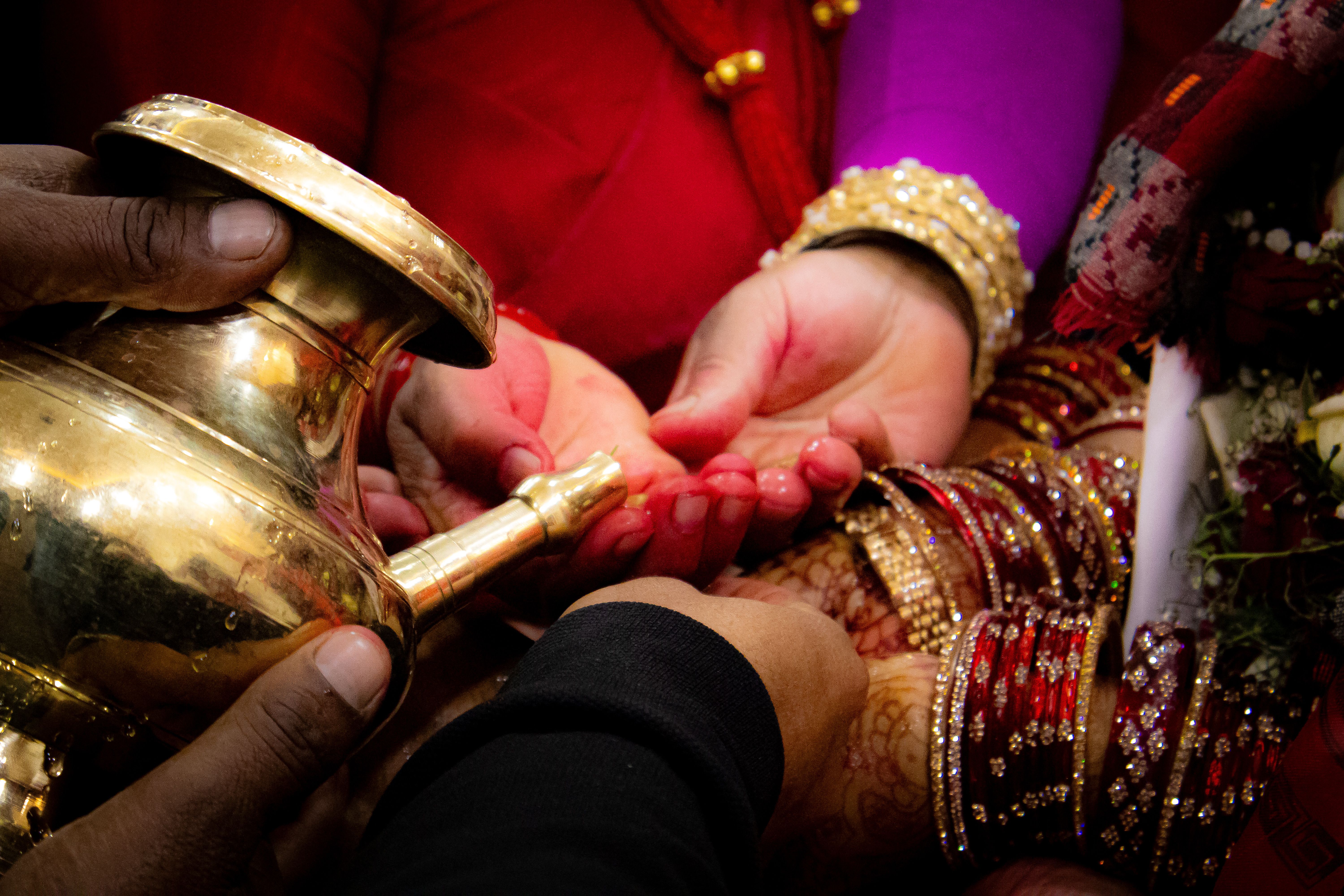 Traditional Indian Wedding Ceremony Hand Ritual · Free Stock Photo