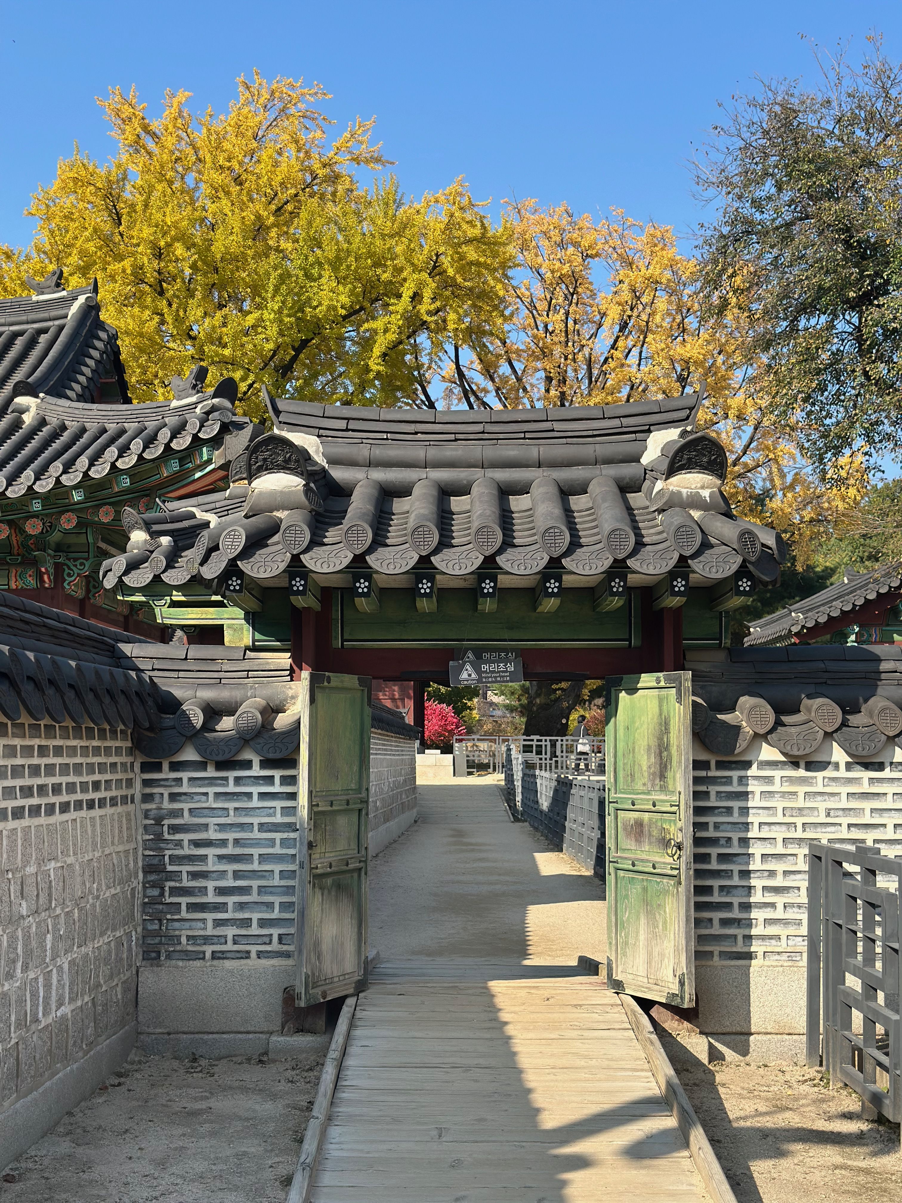 Traditional Korean Palace Gate in Autumn · Free Stock Photo