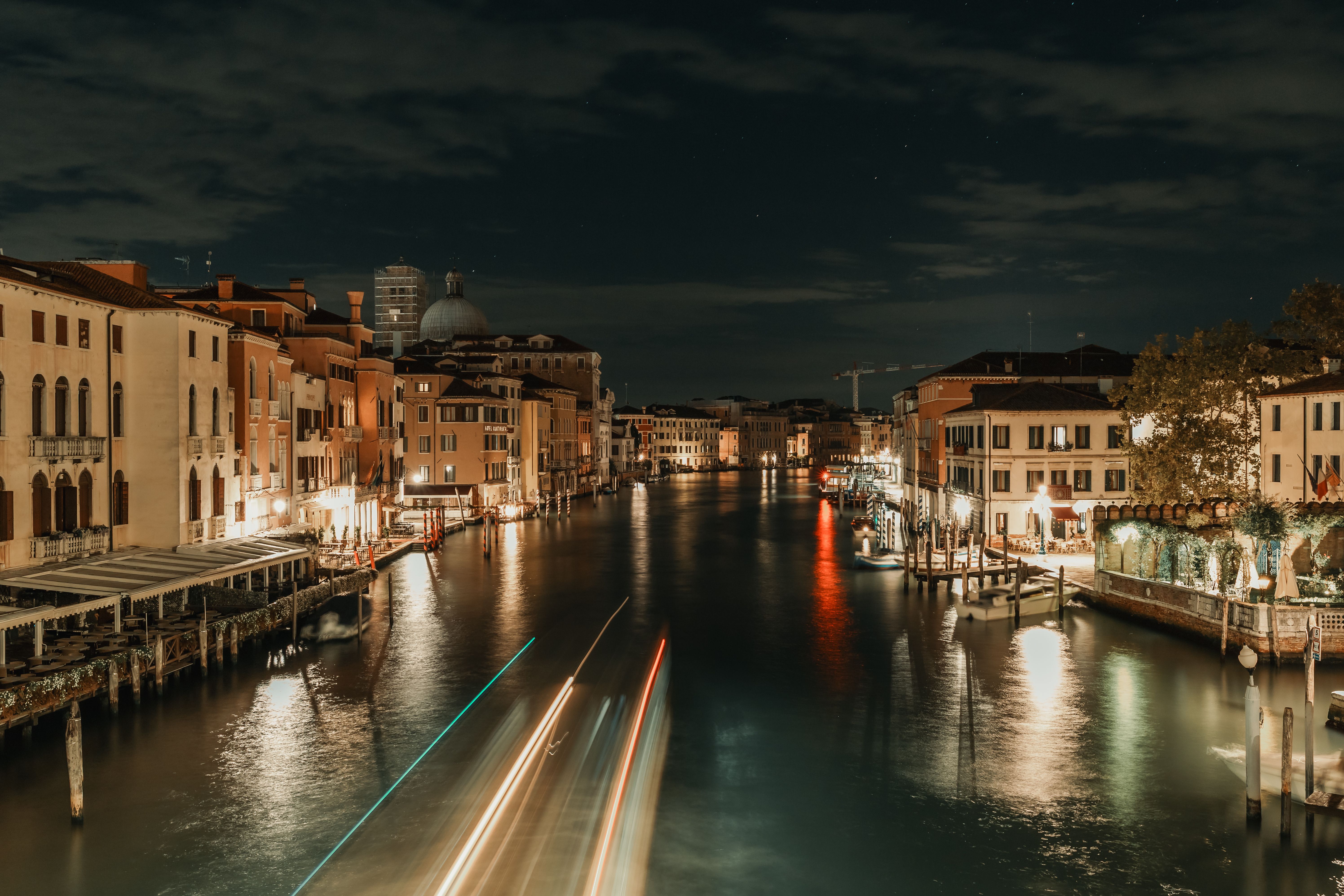 Enchanting Night View of Venice Canal · Free Stock Photo