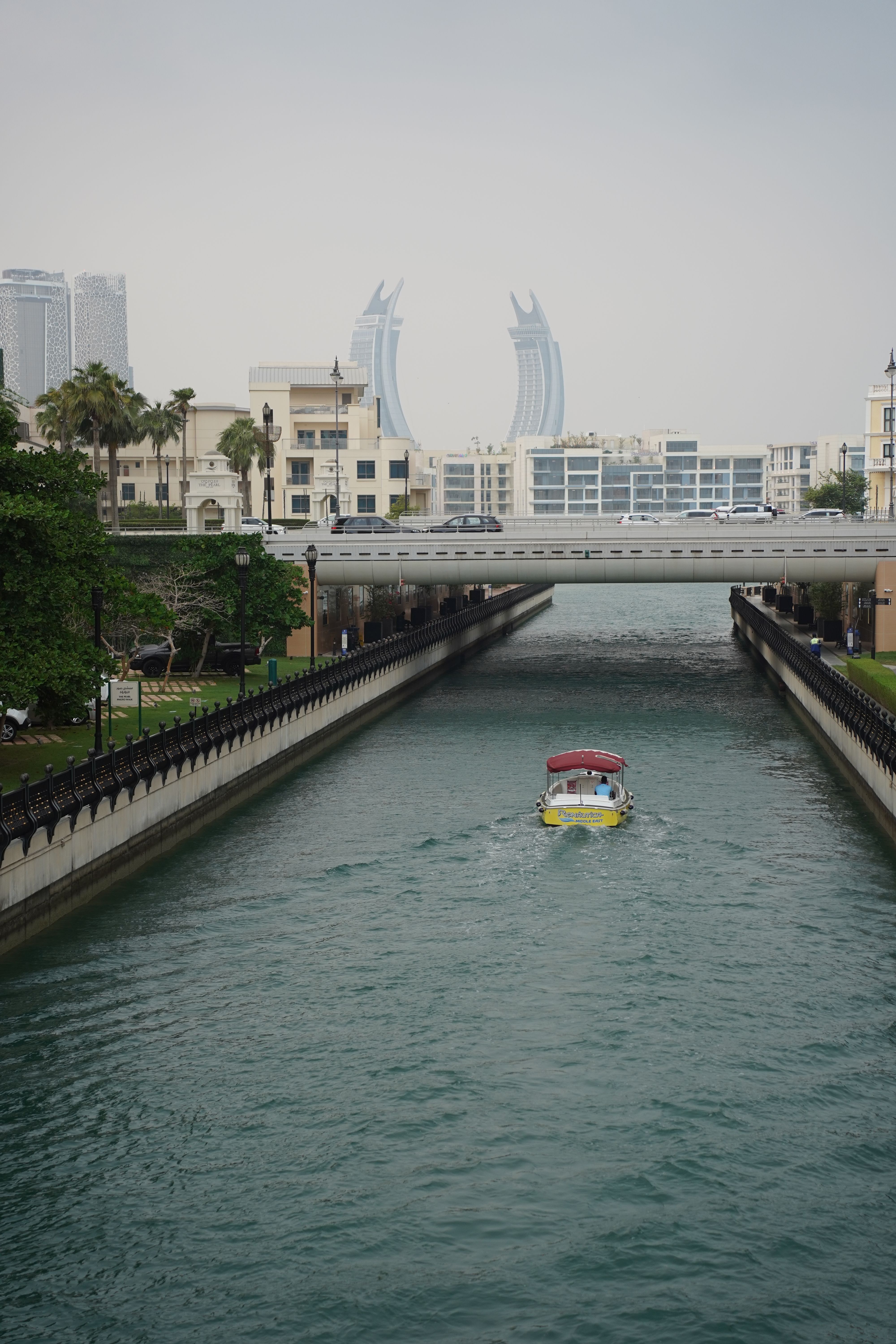Water Canal with Skyscrapers in Doha · Free Stock Photo