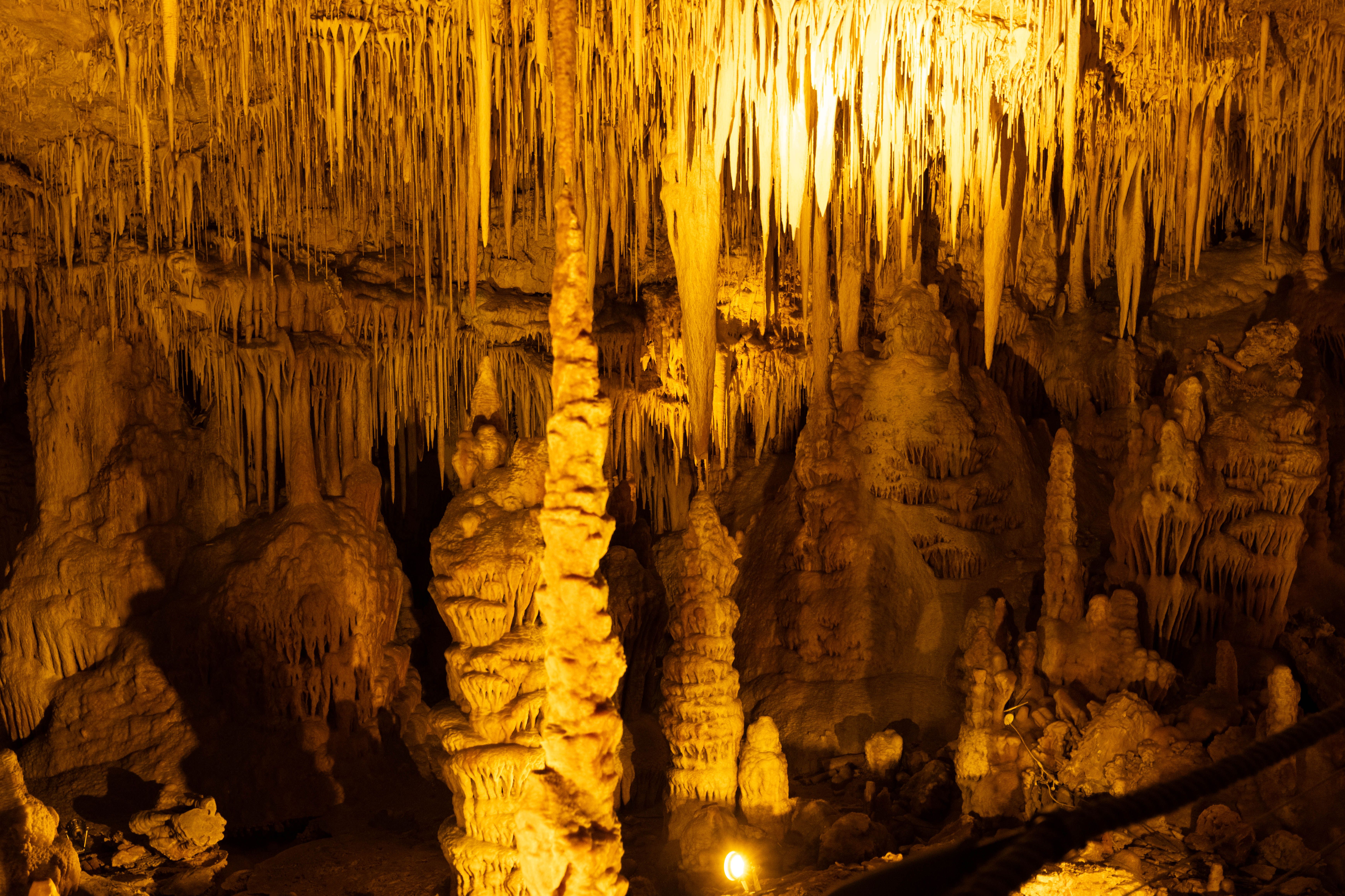 Spectacular Stalactites in Porto Cristo Cave · Free Stock Photo