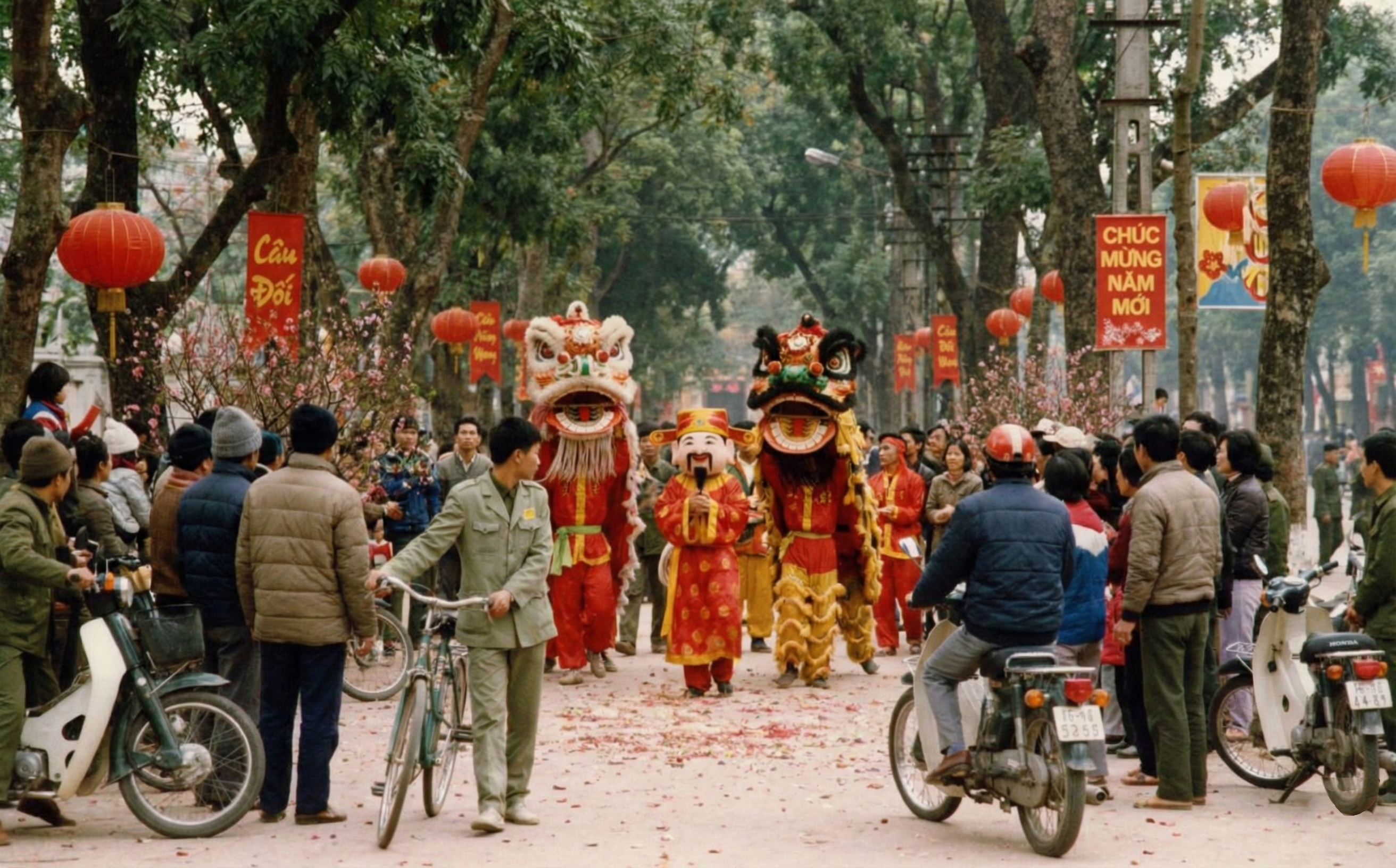 Traditional Lion Dance during Tet Festival in Hanoi · Free Stock Photo
