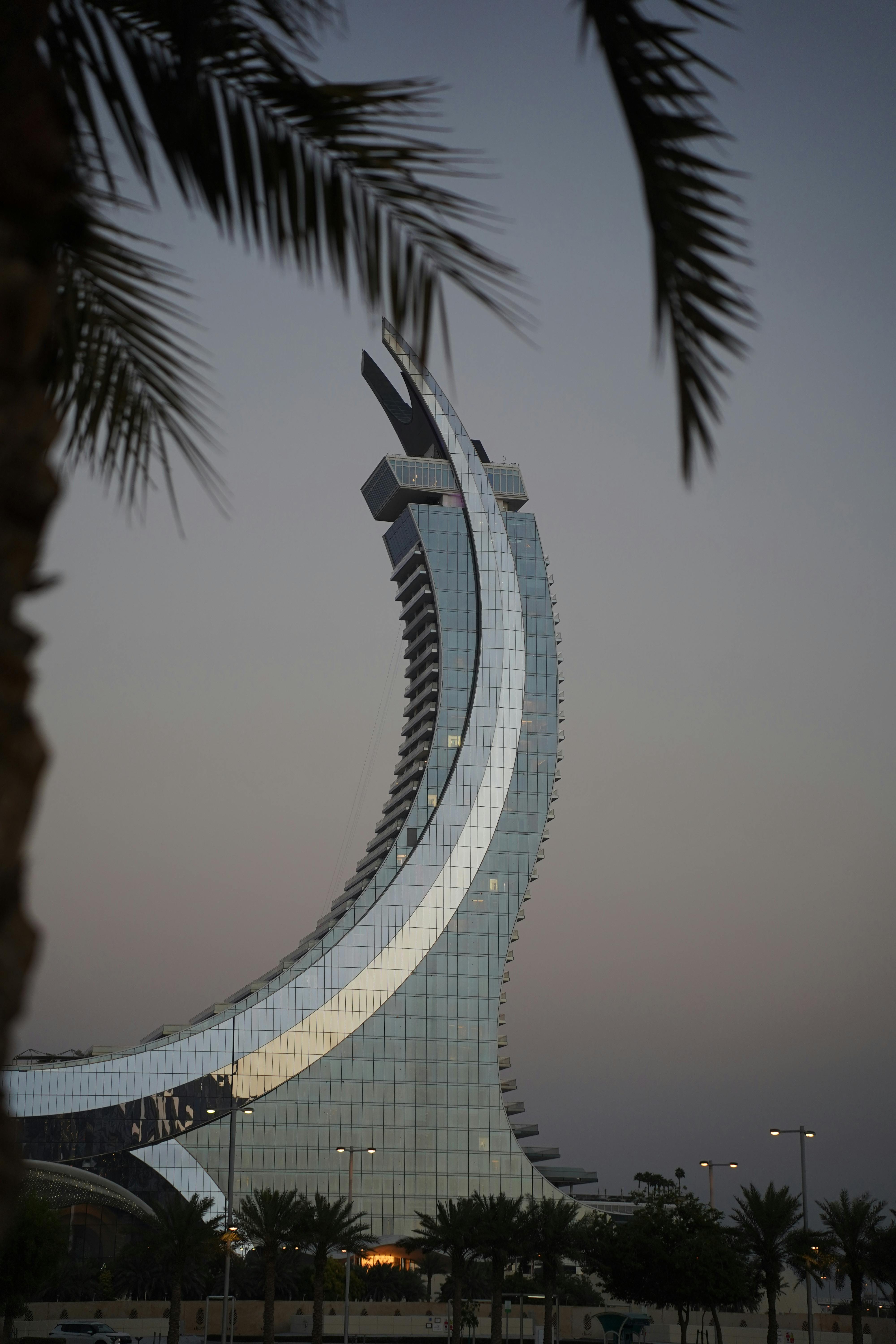 Iconic Modern Architecture in Qatar at Dusk · Free Stock Photo