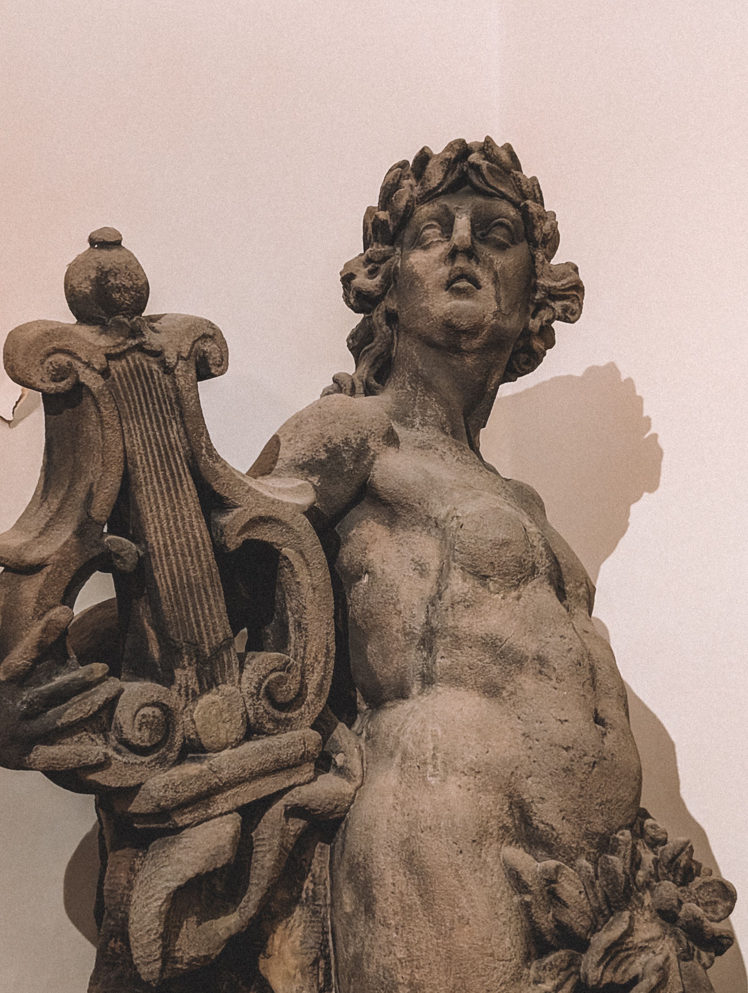 Ancient Stone Sculpture with Lyre in Bayreuth · Free Stock Photo