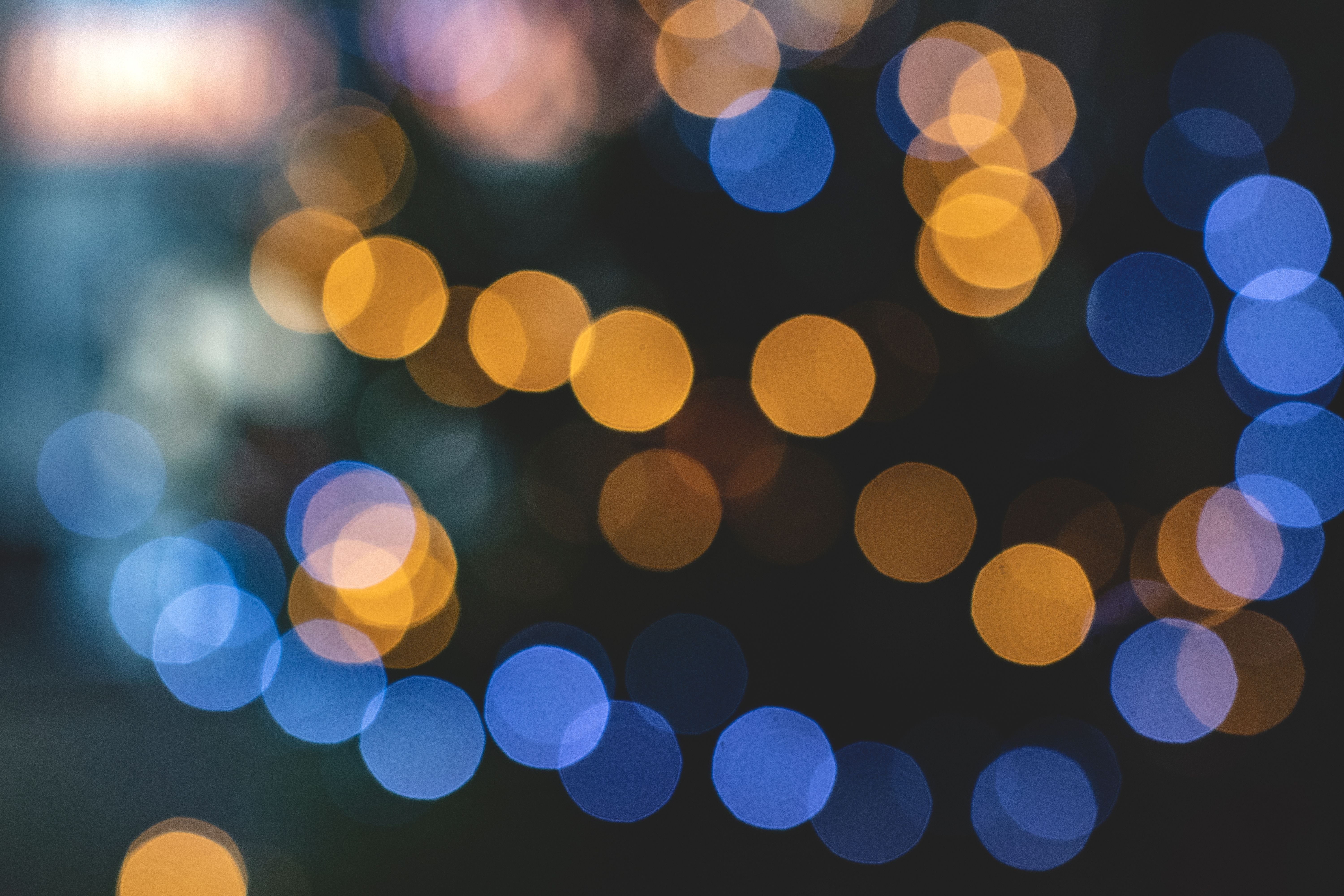 Blue and Yellow Bokeh Lights · Free Stock Photo