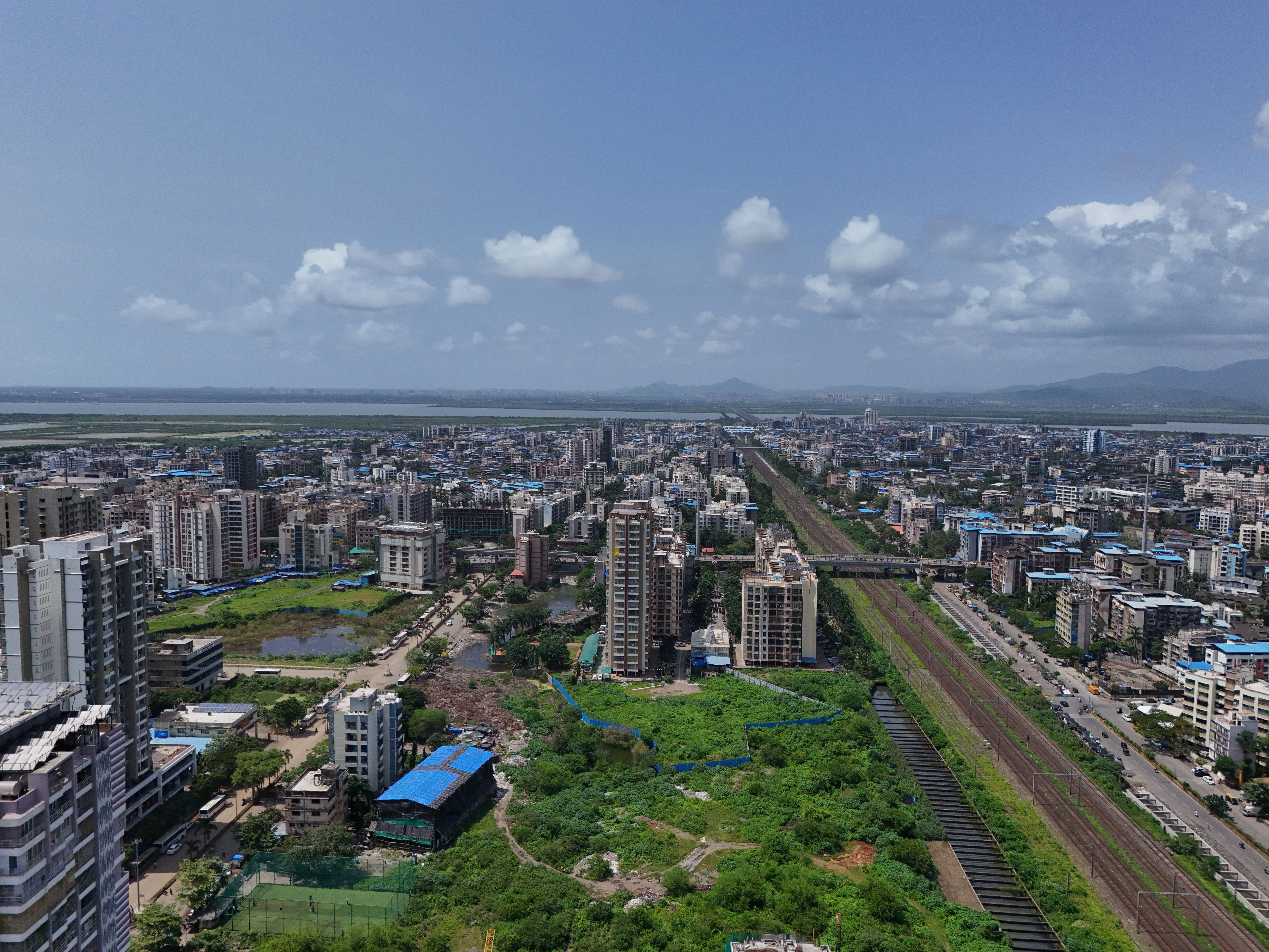 Aerial View of Mumbai Skyline on a Clear Day · Free Stock Photo