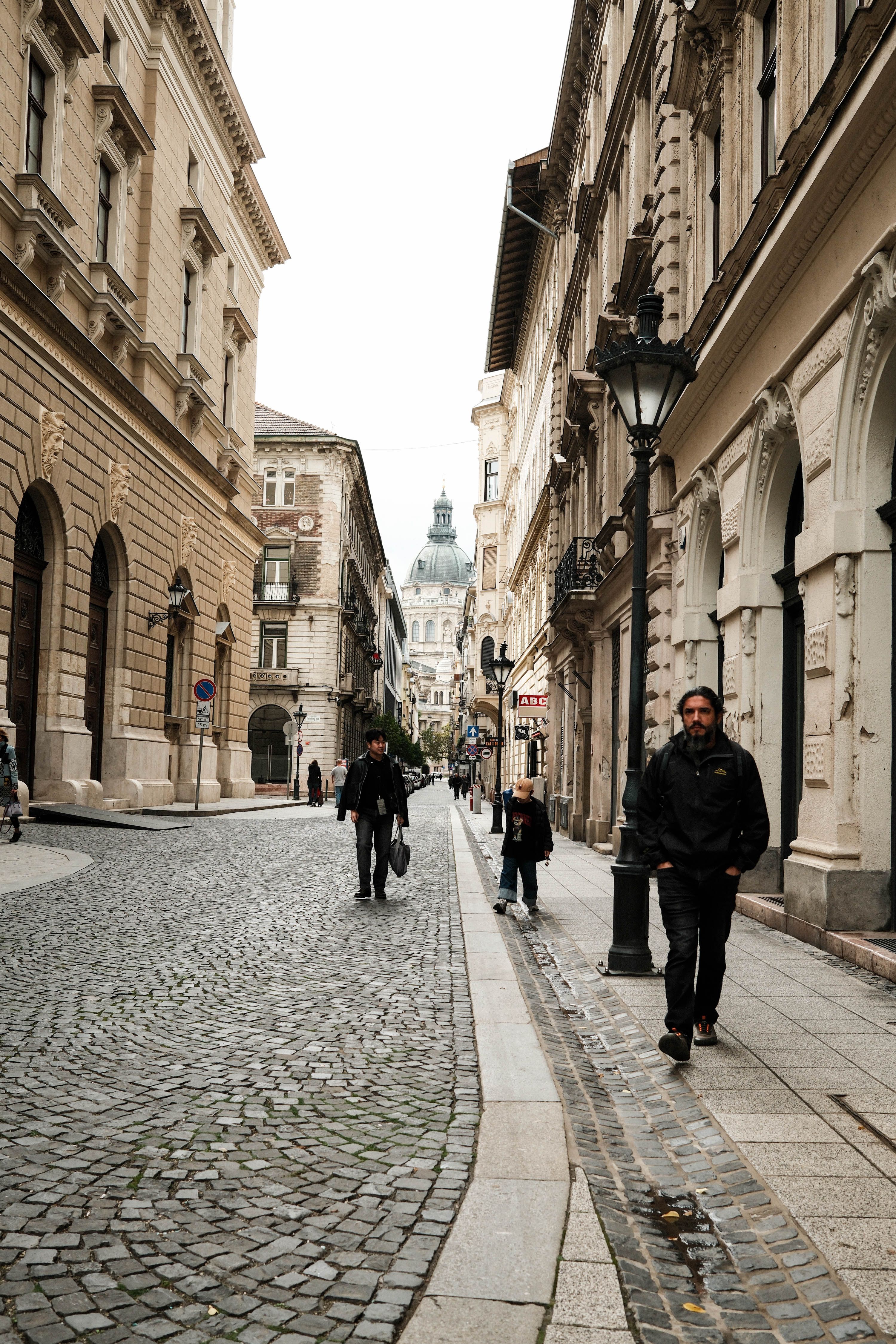 Charming Budapest Street with St. Stephen's Basilica View · Free Stock ...