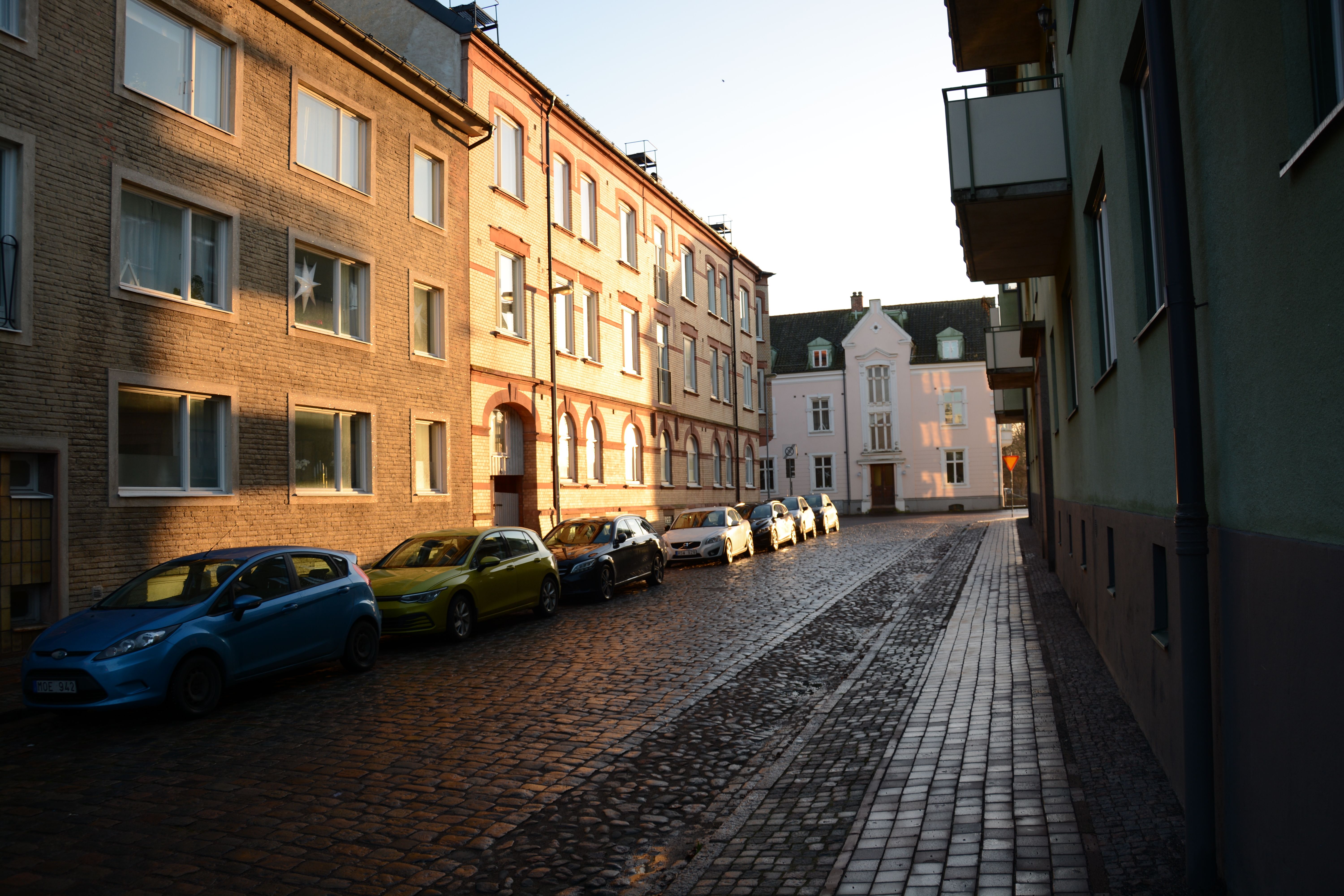 Quiet European Street with Morning Light · Free Stock Photo