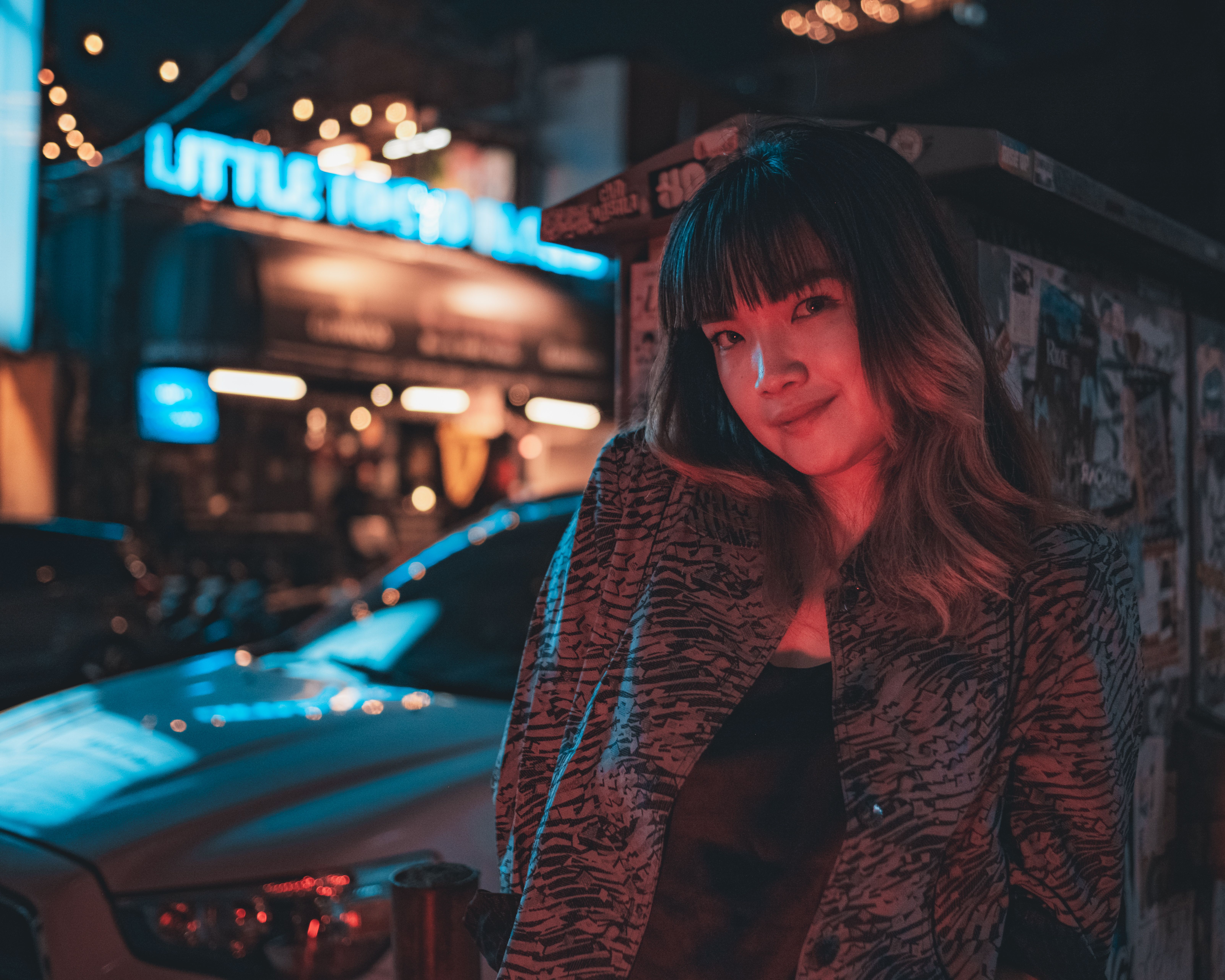 Night Portrait of a Woman in Jakarta · Free Stock Photo