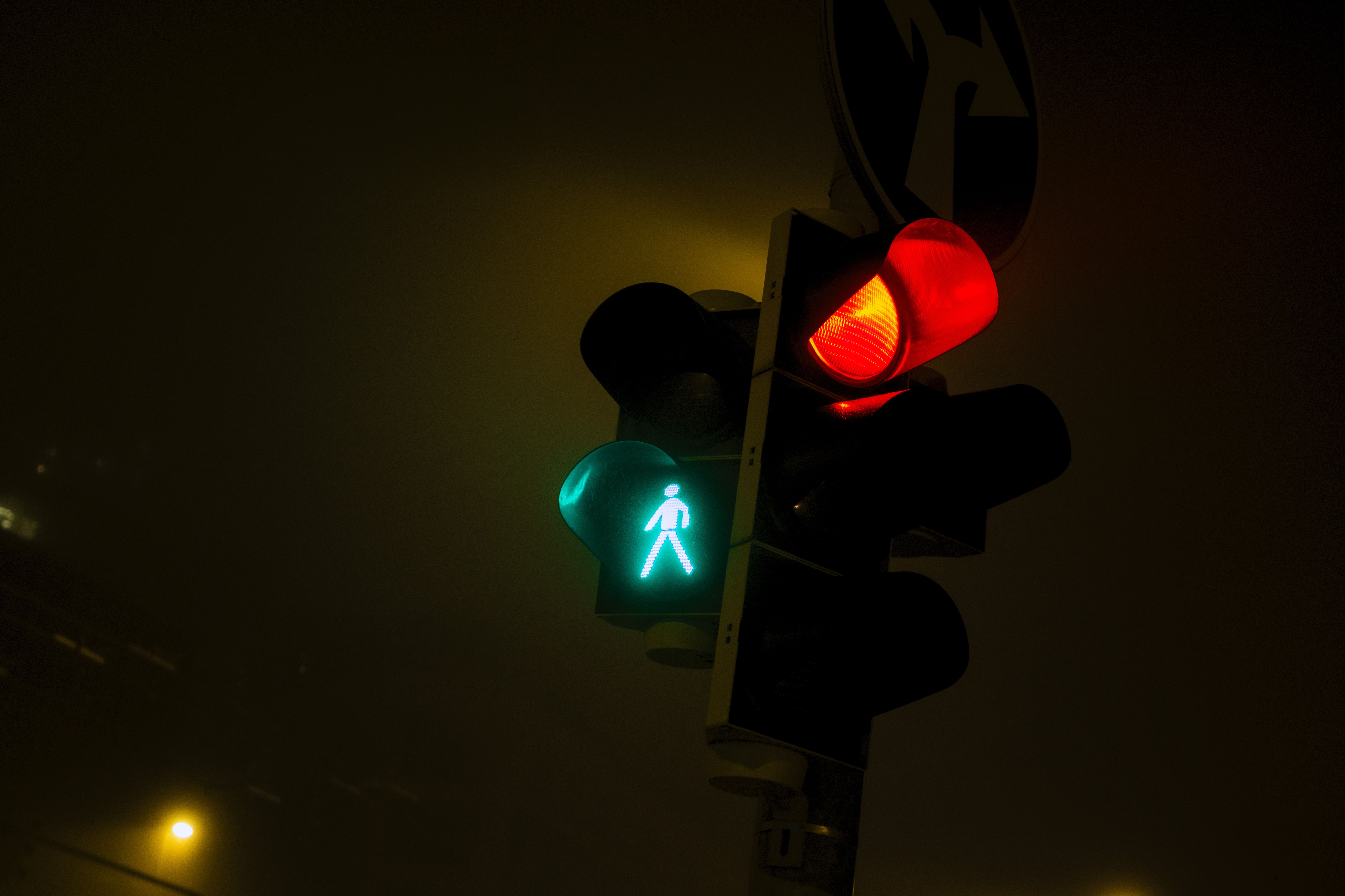 Nighttime Traffic Signal in Bratislava · Free Stock Photo