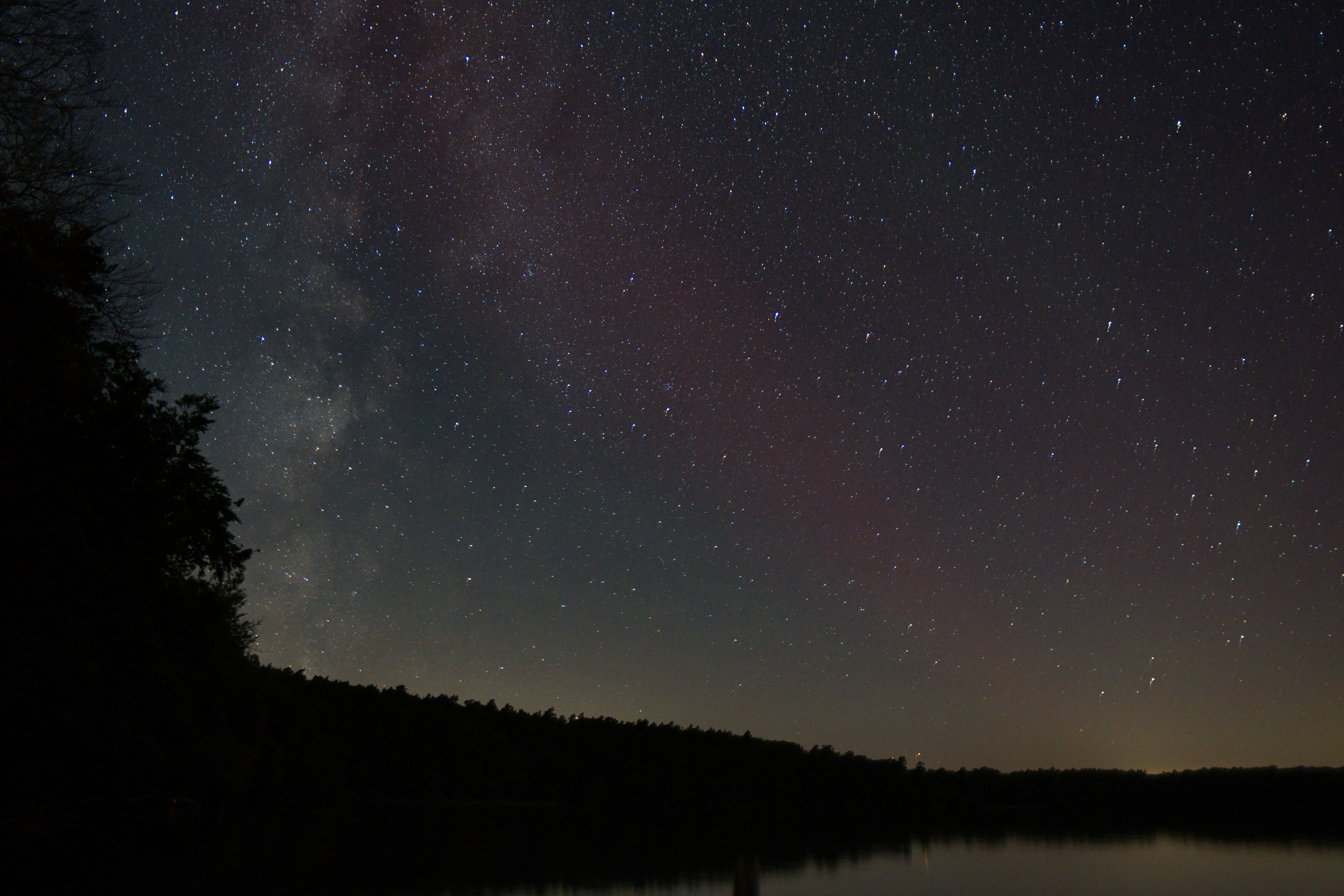 Starry Night Sky over Stechlin Lake, Germany · Free Stock Photo