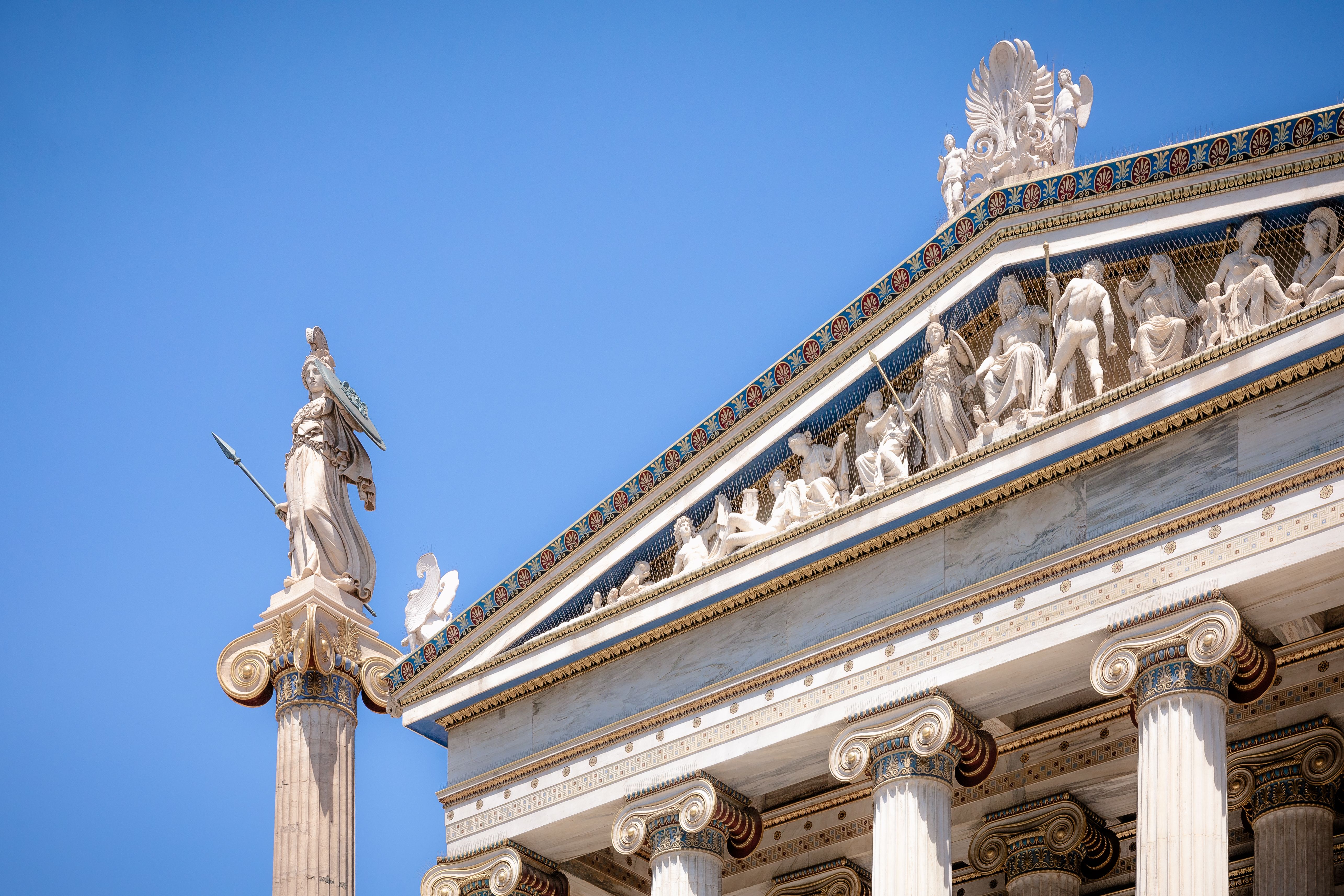 Detailed View of Greek Classical Architecture in Athens · Free Stock Photo
