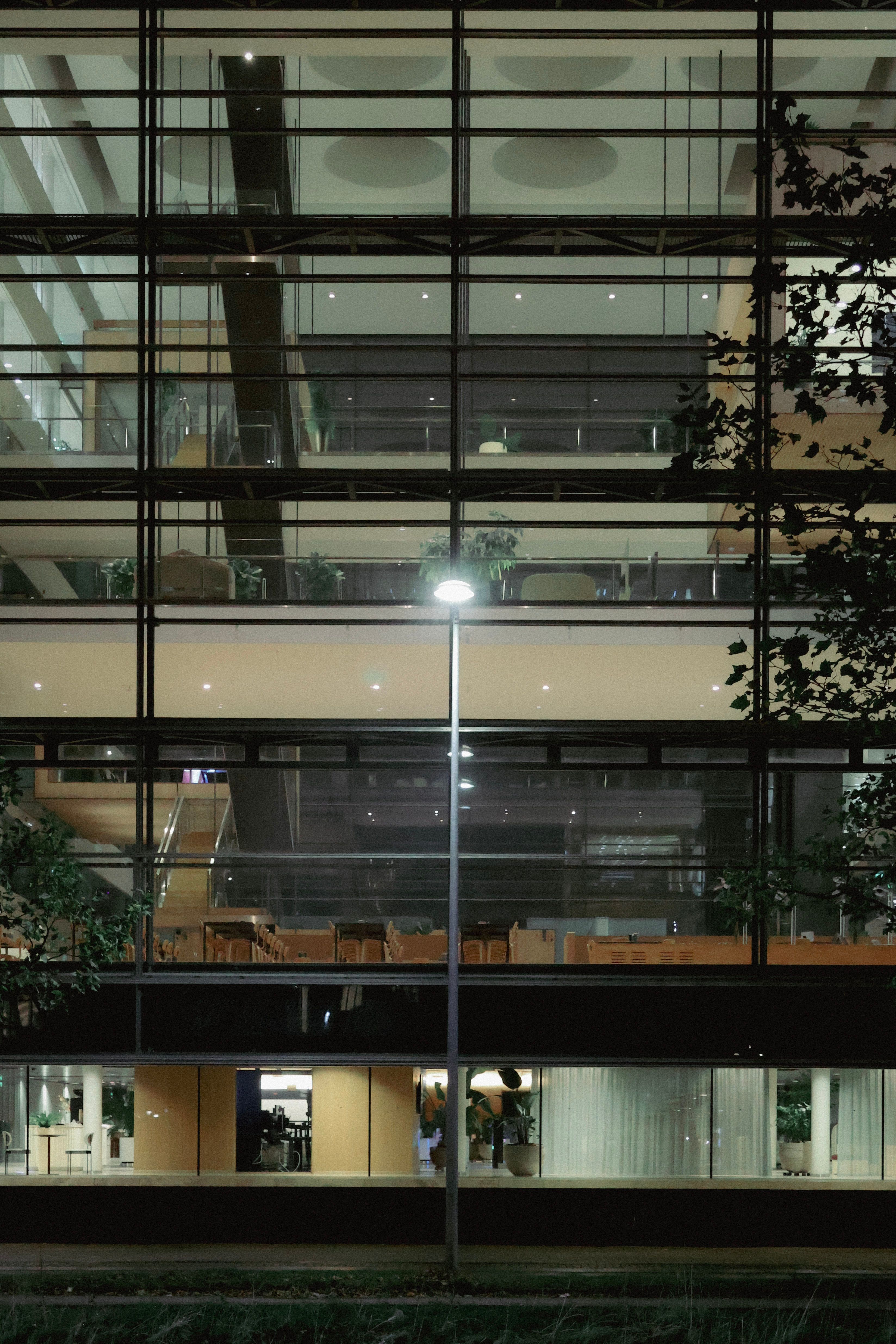 Contemporary Office Building at Night in Copenhagen · Free Stock Photo
